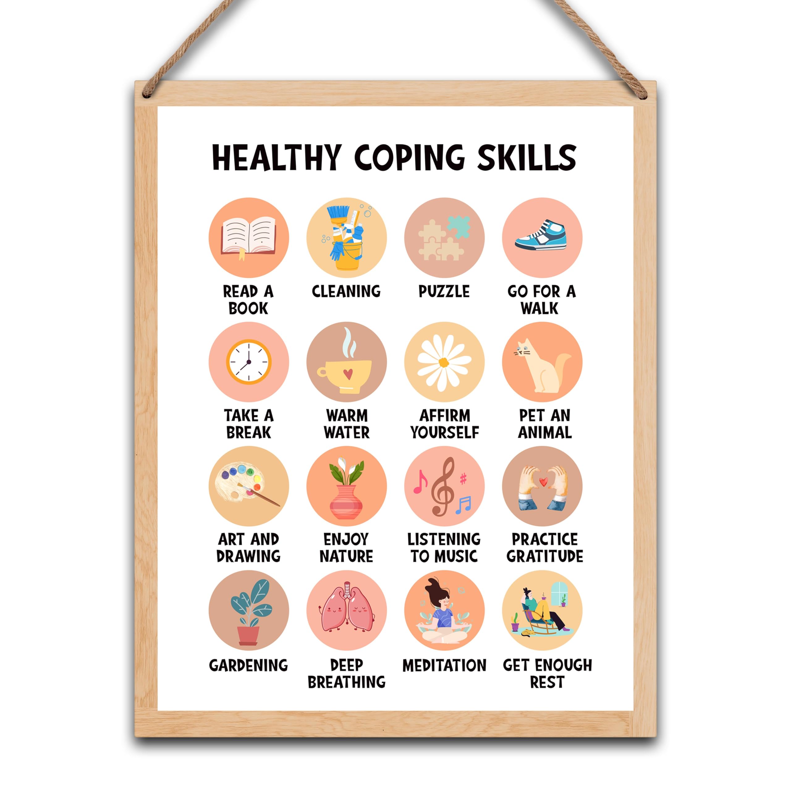 Amazon.com: Therapy Office Decor, Mental Health Wood Wall Art, Healthy ...