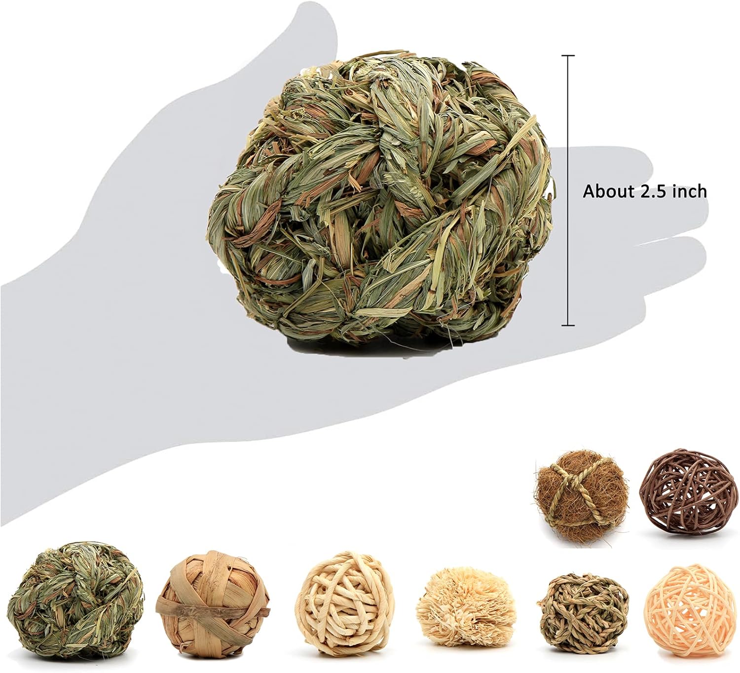 Youngever 8 Pack Small Animal Activity Toys, Assorted Rabbit Balls ...