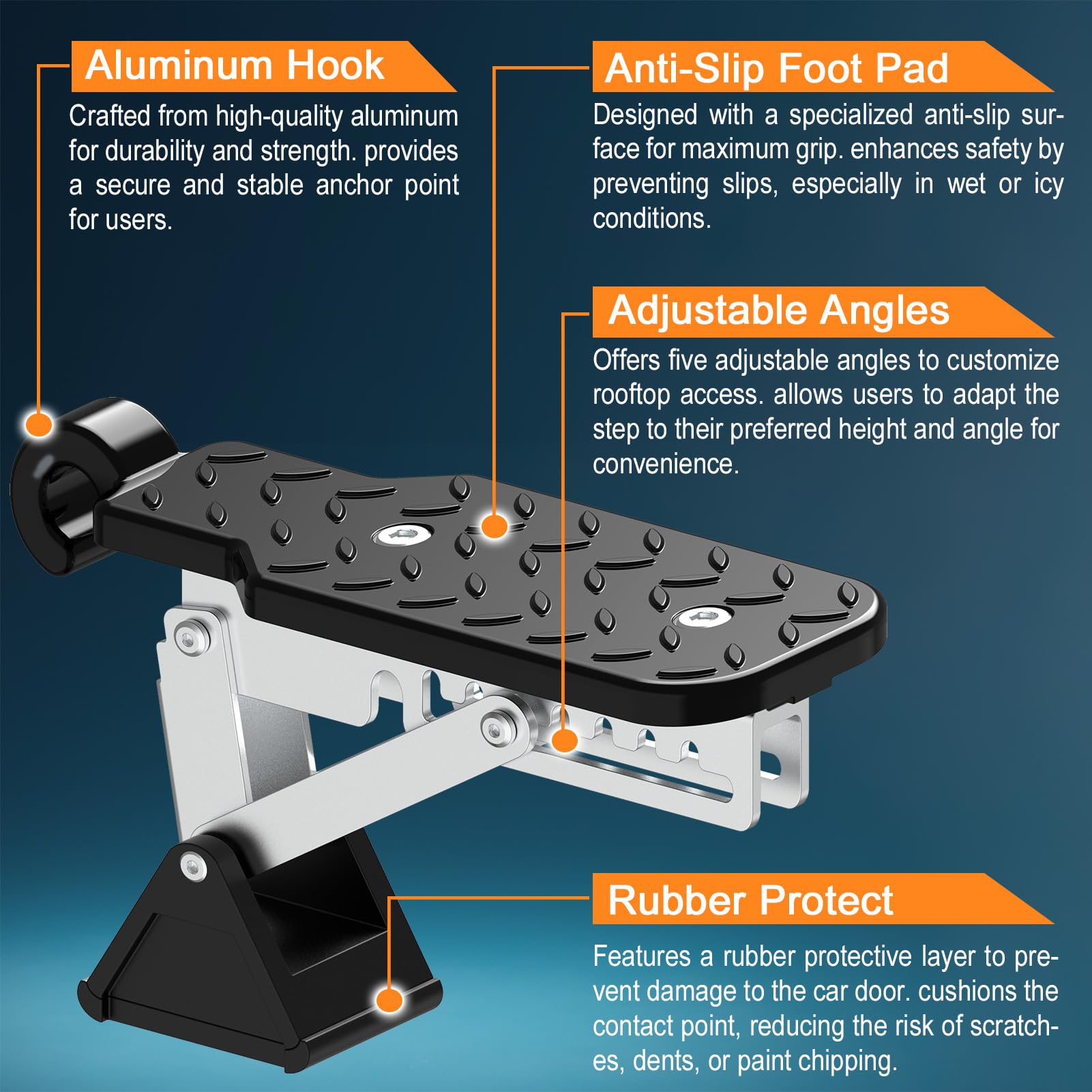 Car Door Step 2024 Upgraded | 7 Gear Adjustable Car Step Hook and ...