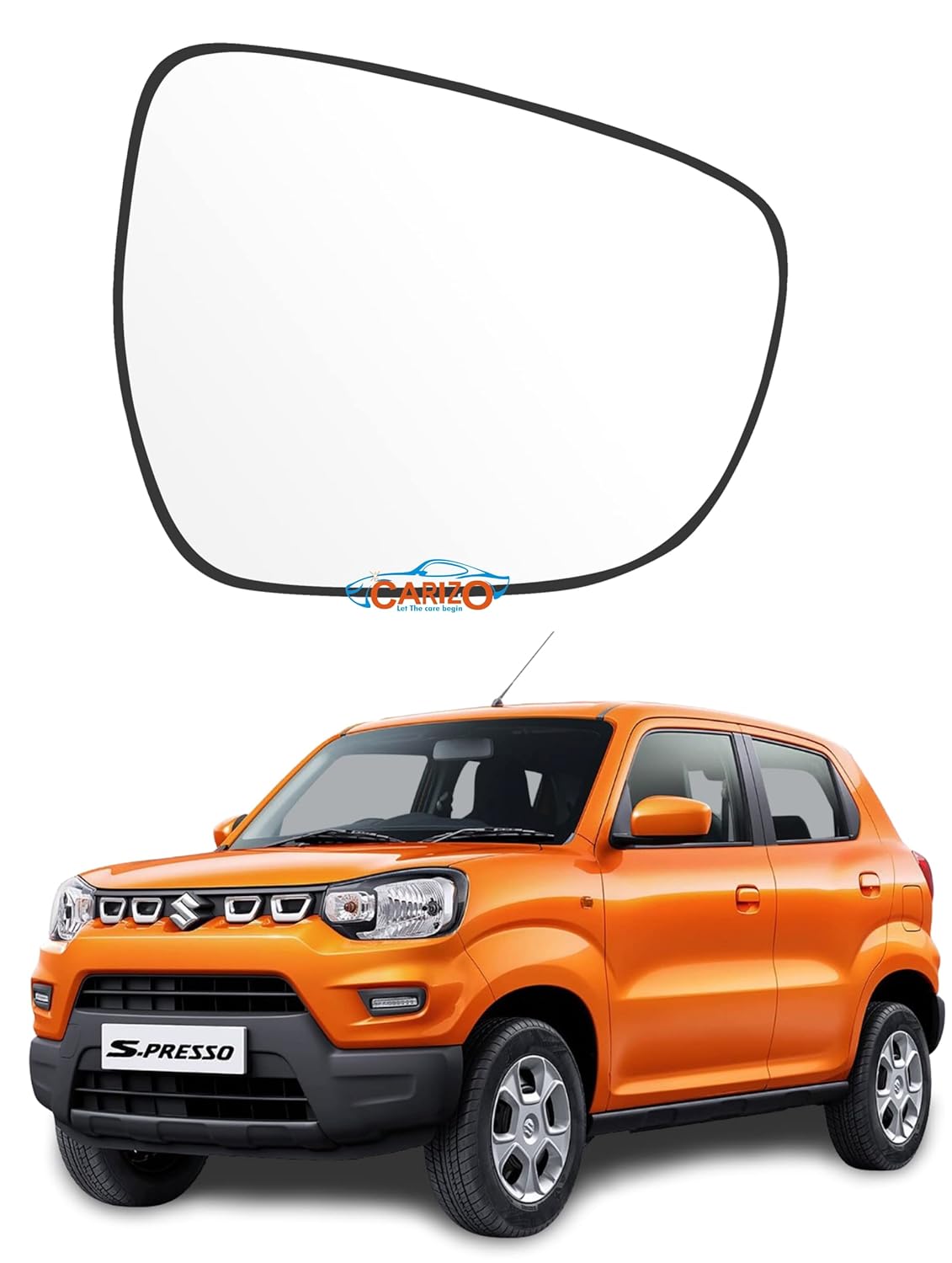 CARIZO ® Right/Driver Side Rear View Mirror Glass Compatible for Maruti ...