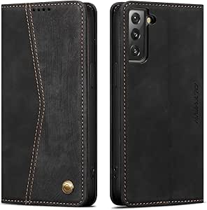 Amazon.com: QLTYPRI Wallet Case for Samsung Galaxy S22 5G, Vintage Folio PU Leather Purse Case ...