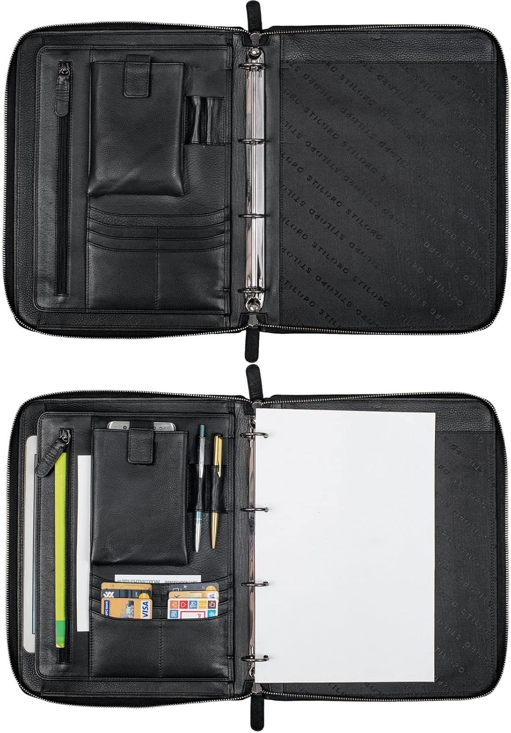 STILORD ‘Colby’ Leather Document Holder A4 Conference Folder Vintage ...