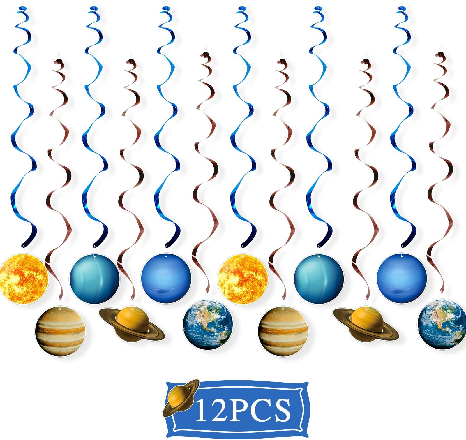 Amazon.com: Solar System Hanging Swirls, 12Pcs Outer Space Party ...