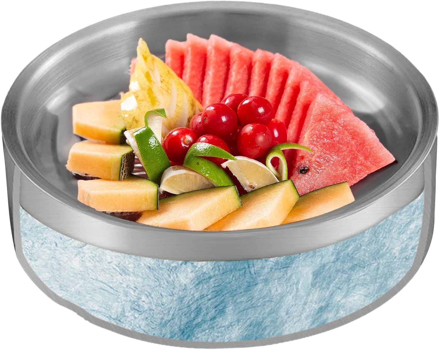 Amazon.com | Chilled Serving Tray, Stainless Steel Salad Bowl, Cold ...