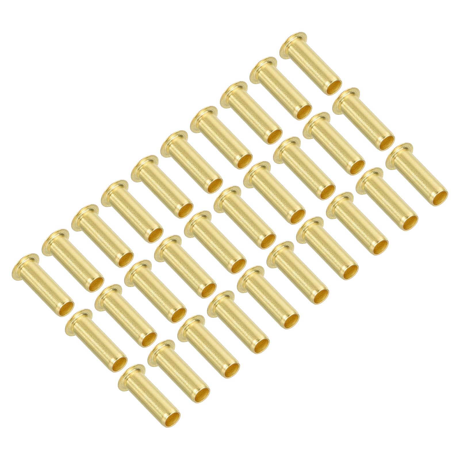 PATIKIL Brass Compression Insert for 1/4" Tube OD, 30 Pack Insert Tube ...