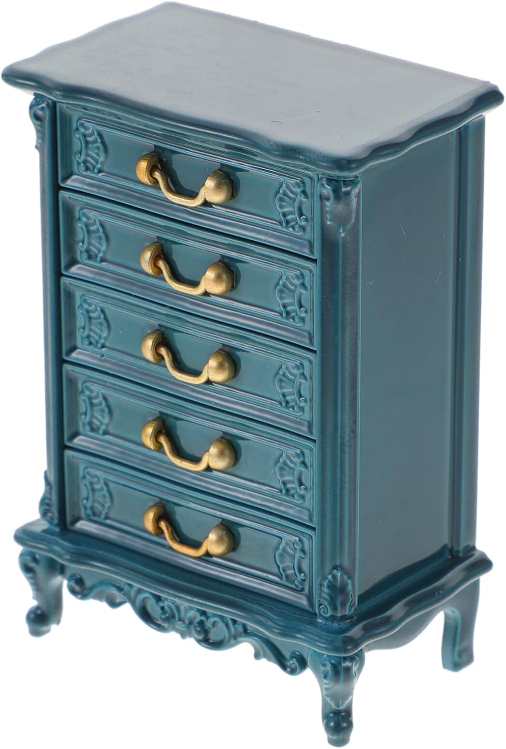 Amazon.com: Toyvian Dollhouse Cabinet Miniature Drawer Cabinet 1:24 ...