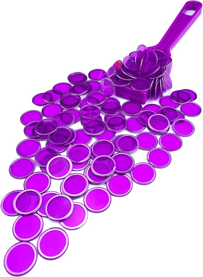 Magnetic Wand and Bingo Chips Set Magnet Stick with 100pcs Metal Ringed ...