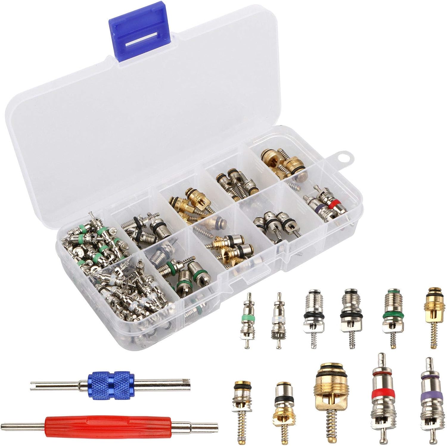 Amazon.com: Car Air Conditioning Core Valves 102Pcs,R12 R134A ...