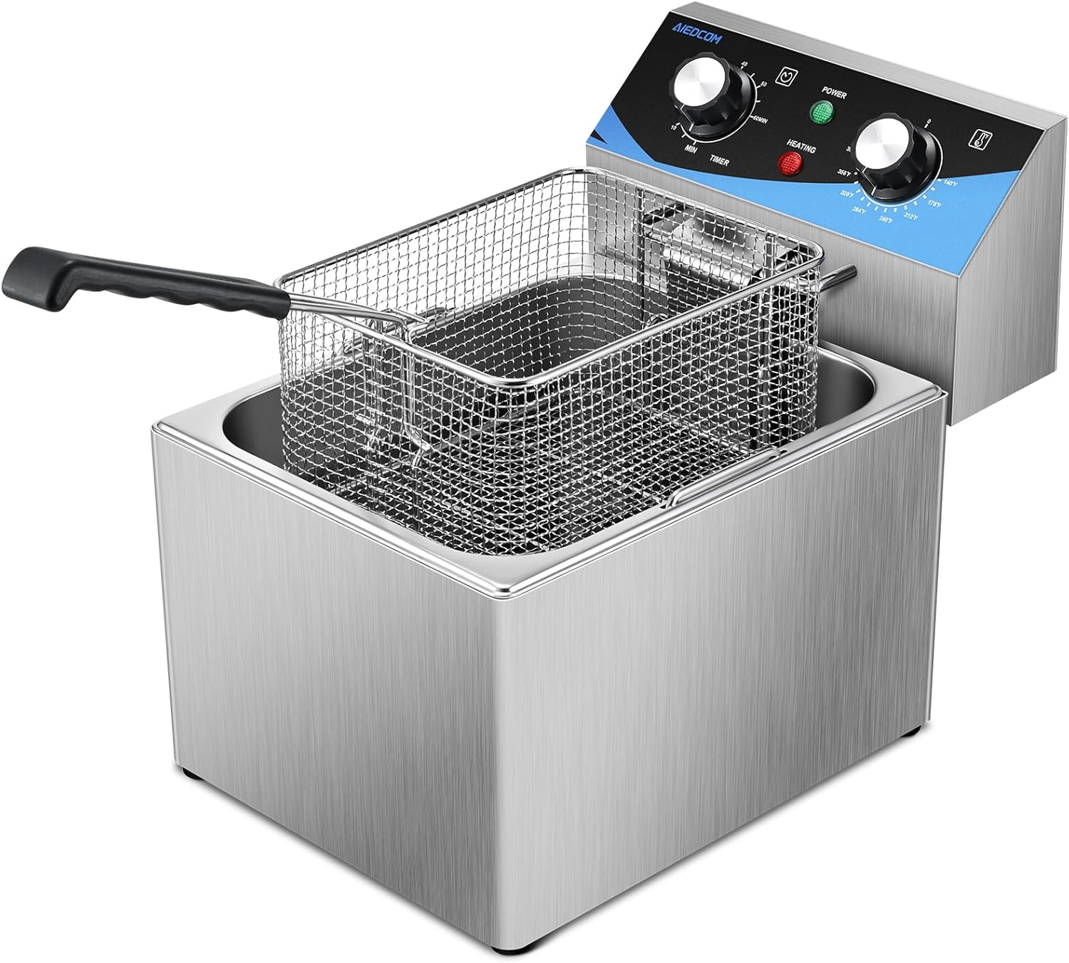 Amazon.com: AiedCom 8L/8.45QT Stainless Steel Electric Deep Fryer with ...