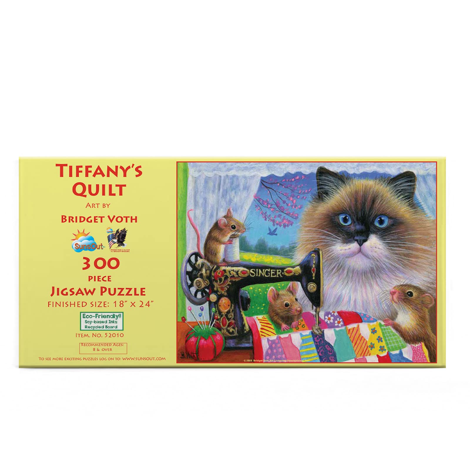 Amazon.com: SUNSOUT INC - Tiffany's Quilt - 300 pc Jigsaw Puzzle by ...