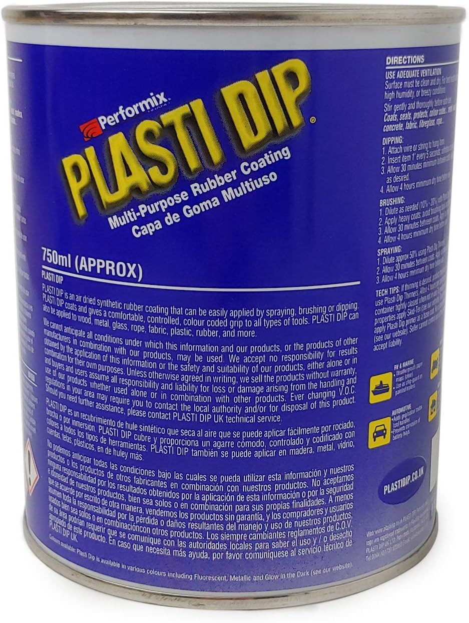 Plasti Dip Plastic/Rubber Paint - 750ml (Black) : Amazon.co.uk: DIY & Tools