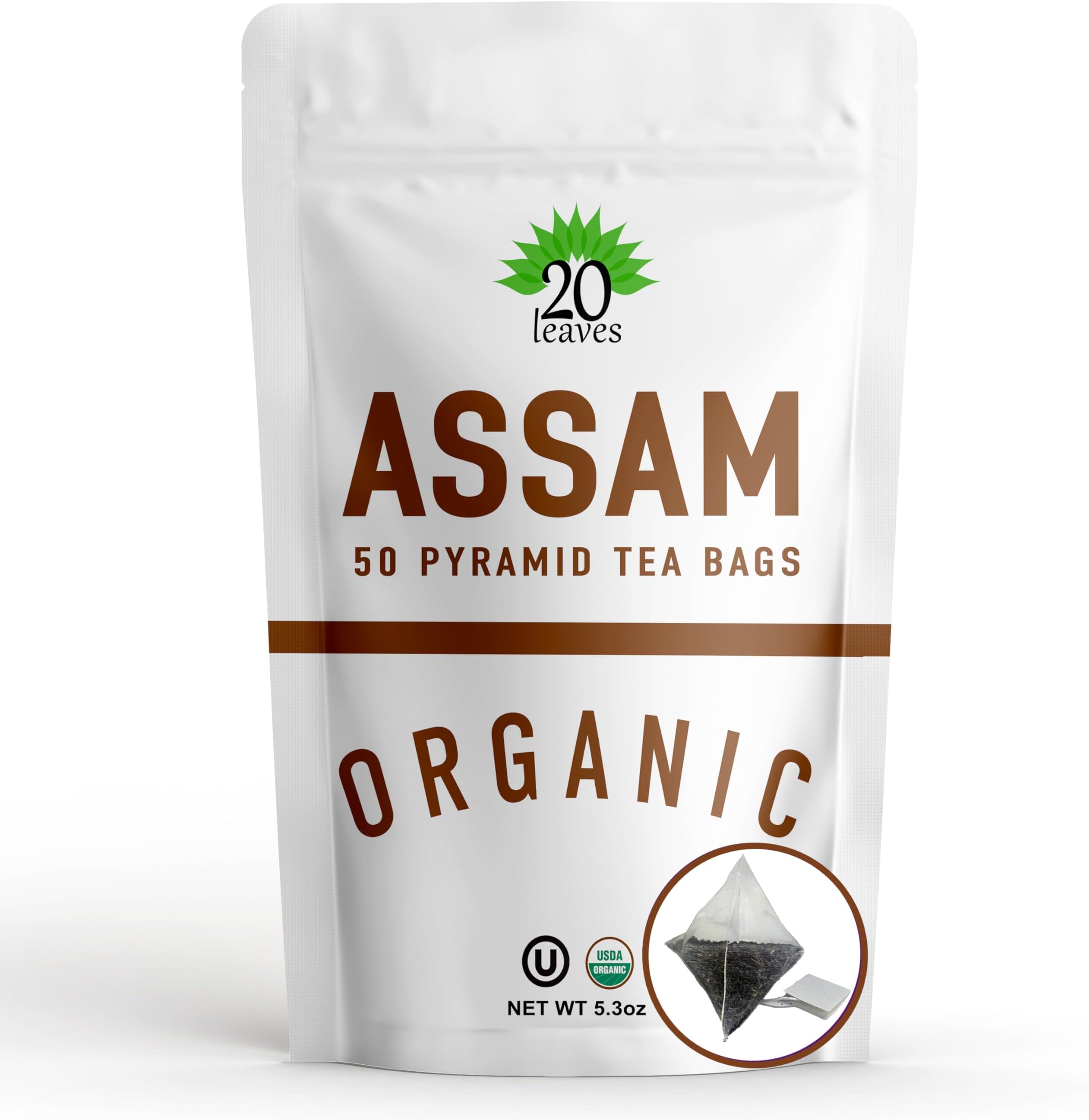 Amazon.com : Assam Black Tea - 100% Certified Organic - 50 Pyramid Tea ...