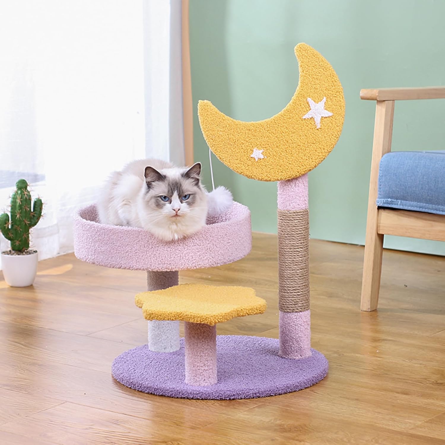 Amazon.com : Cat Tree Post, MODUSKYE Cute Moon Star Cat Scratcher 23.5 ...