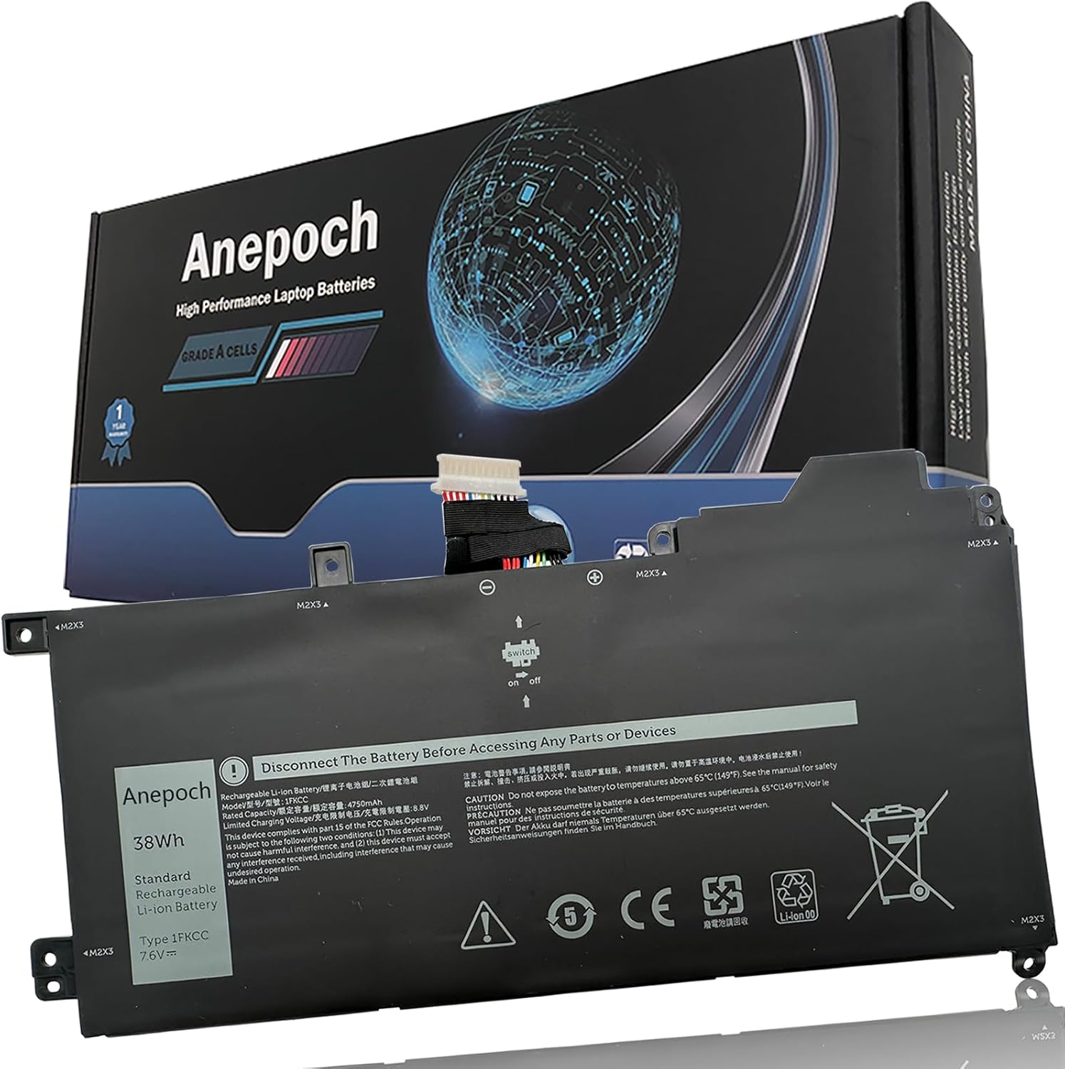 Amazon.com: Anepoch 1FKCC Laptop Battery Replacement for Dell Latitude ...