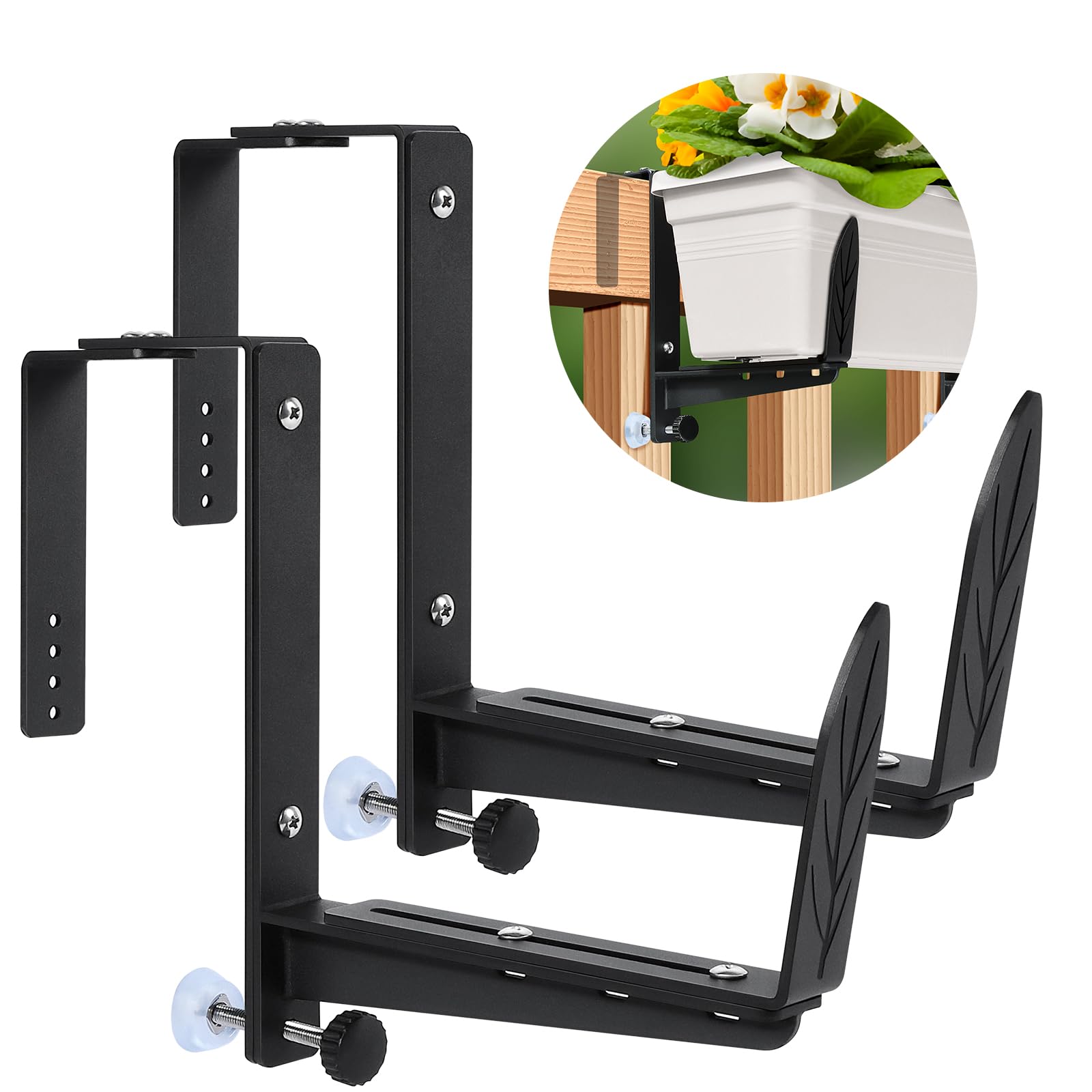 Amazon.com : Window Box Brackets, Adjustable Planter Box Brackets ...