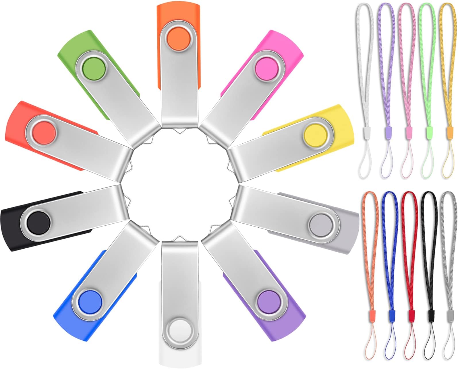 Amazon.com: FEBNISCTE 8GB USB 3.0 Flash Drive Bulk 10 Pack Thumb Drives ...