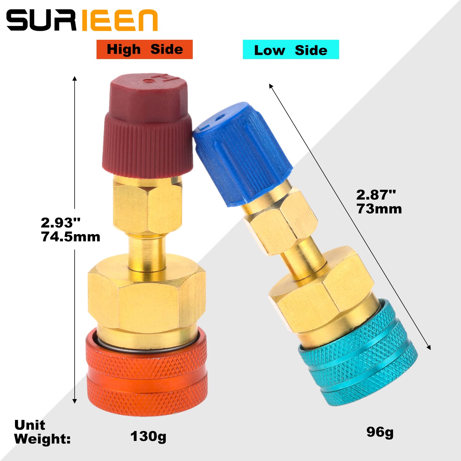 Snapklik.com : R1234YF Quick Couplers Kit, R1234YF To R134A Conversion ...