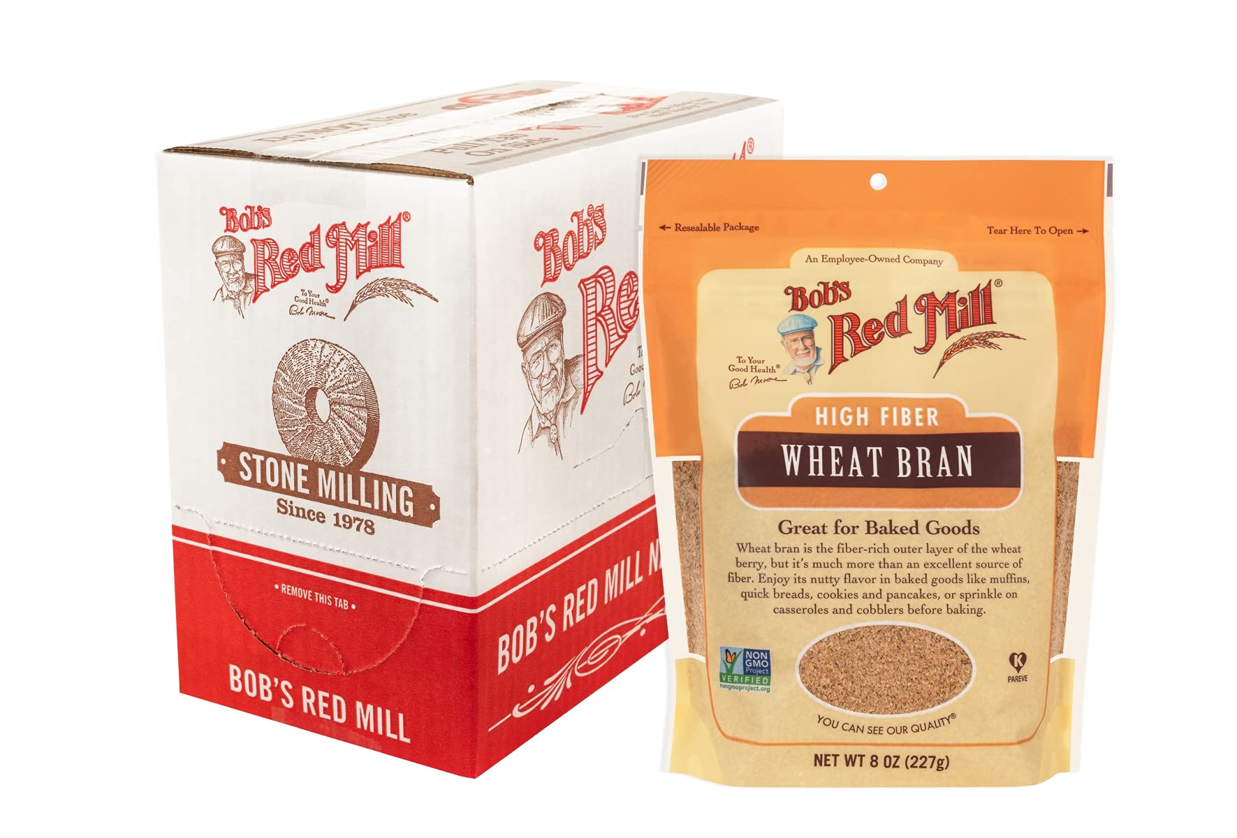 Amazon.com : Bob's Red Mill Wheat Bran, 8-ounce (Pack of 4) : Grocery ...
