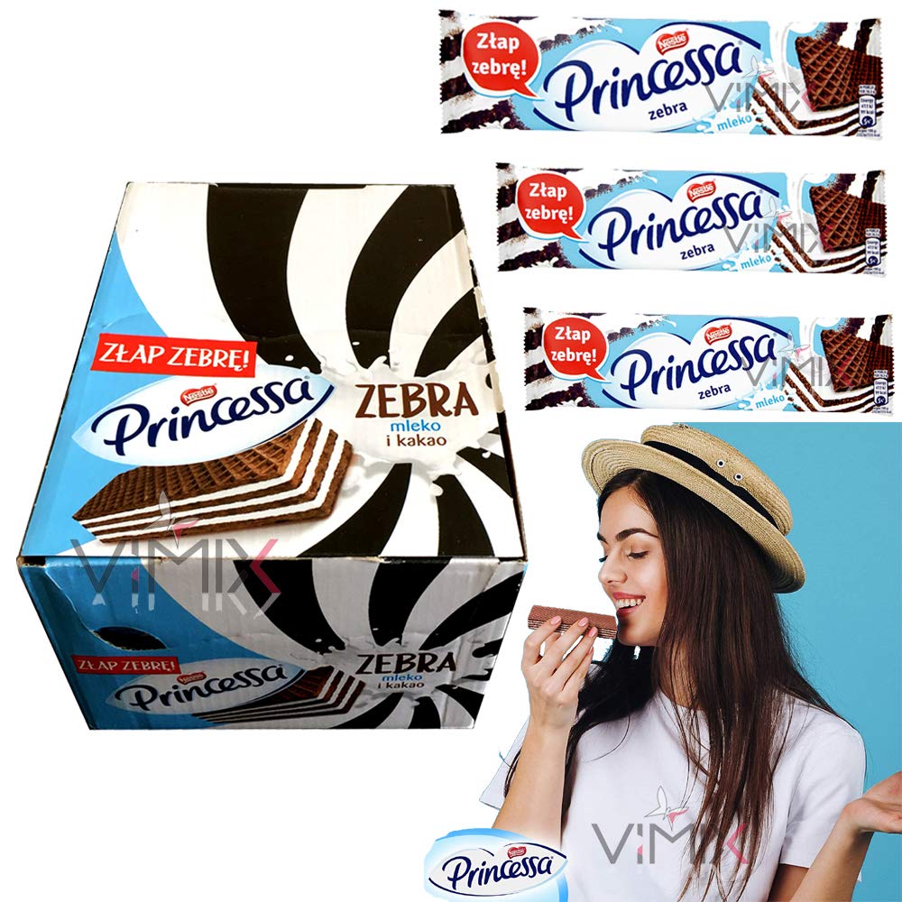 Buy Princessa Zebra Wafers - Individually Wrapped Biscuits - Chocolate ...