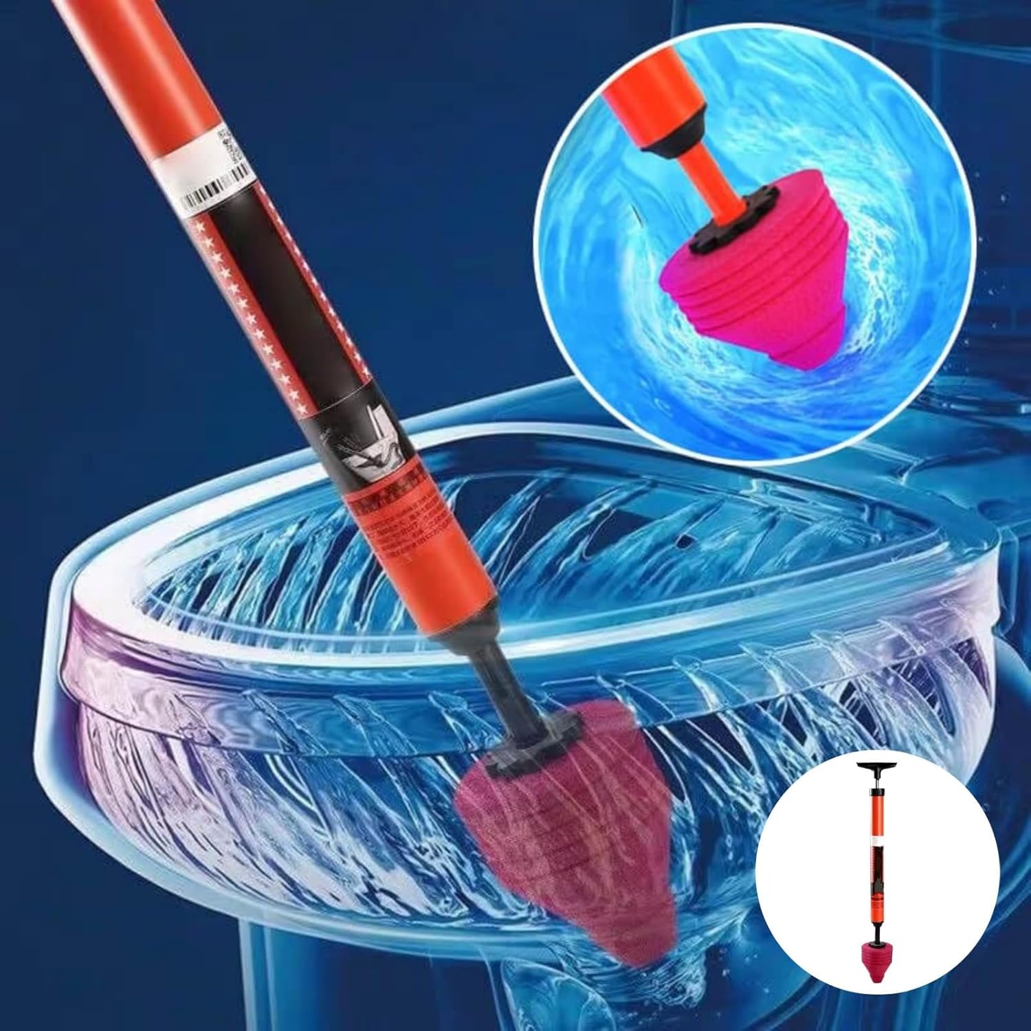 Inodoro de alta presión para desbloquear un disparo, émbolo de inodoro ...