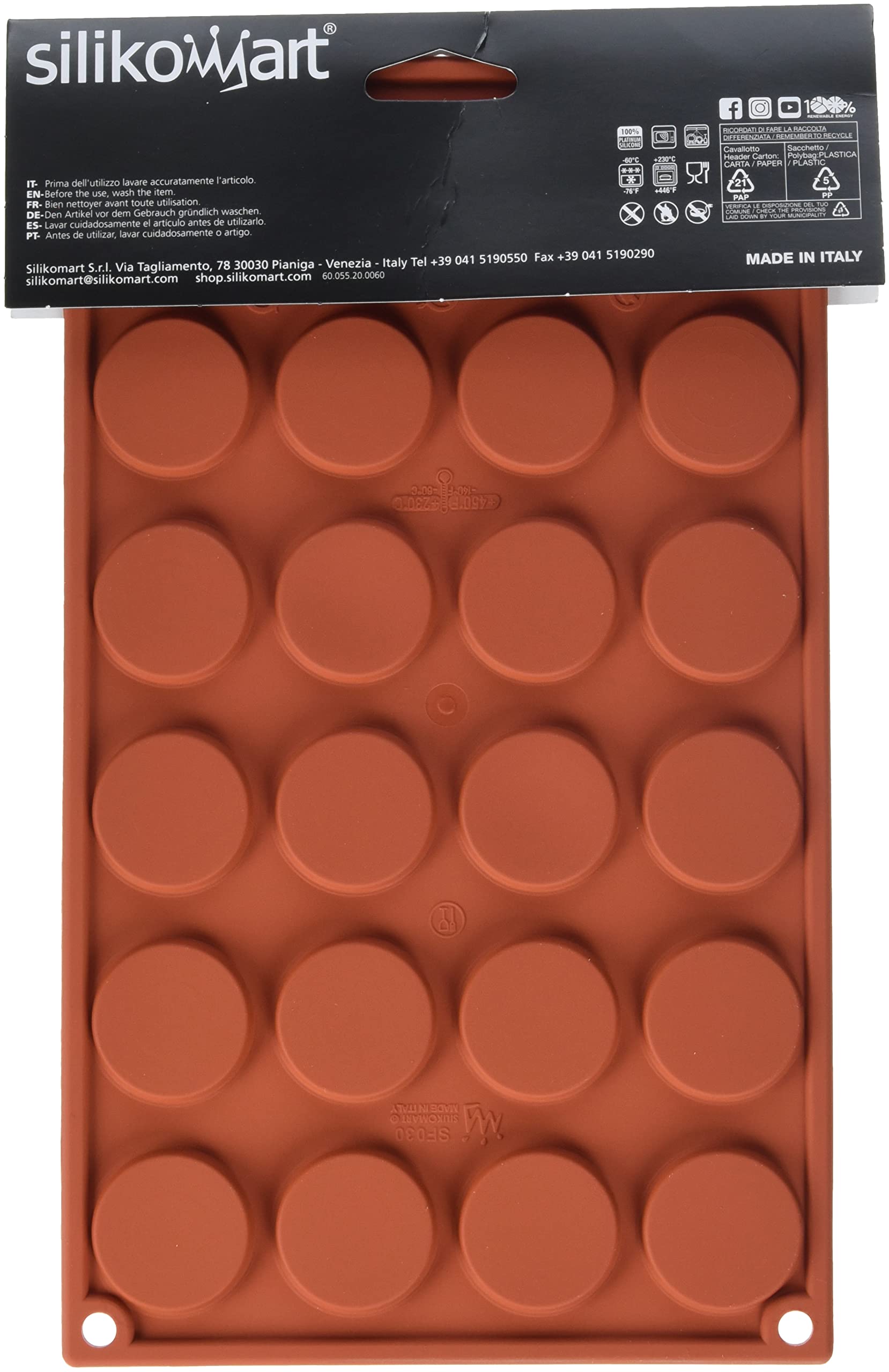 silikomart Silicone Mould Florentines, Mini, 35 mm, Terracotta, SF030/C ...