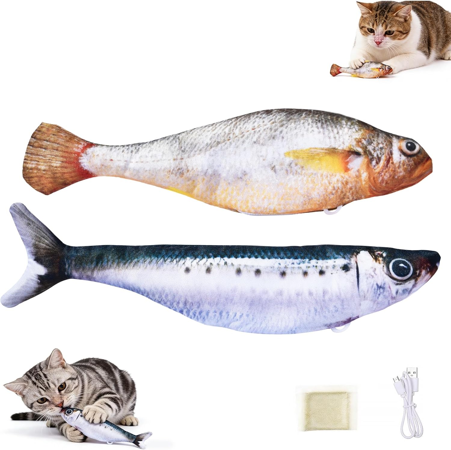 Amazon.com: Catnip Toys for Cats Cat Nip Toys Cat Fish Toy Catnip Toy ...