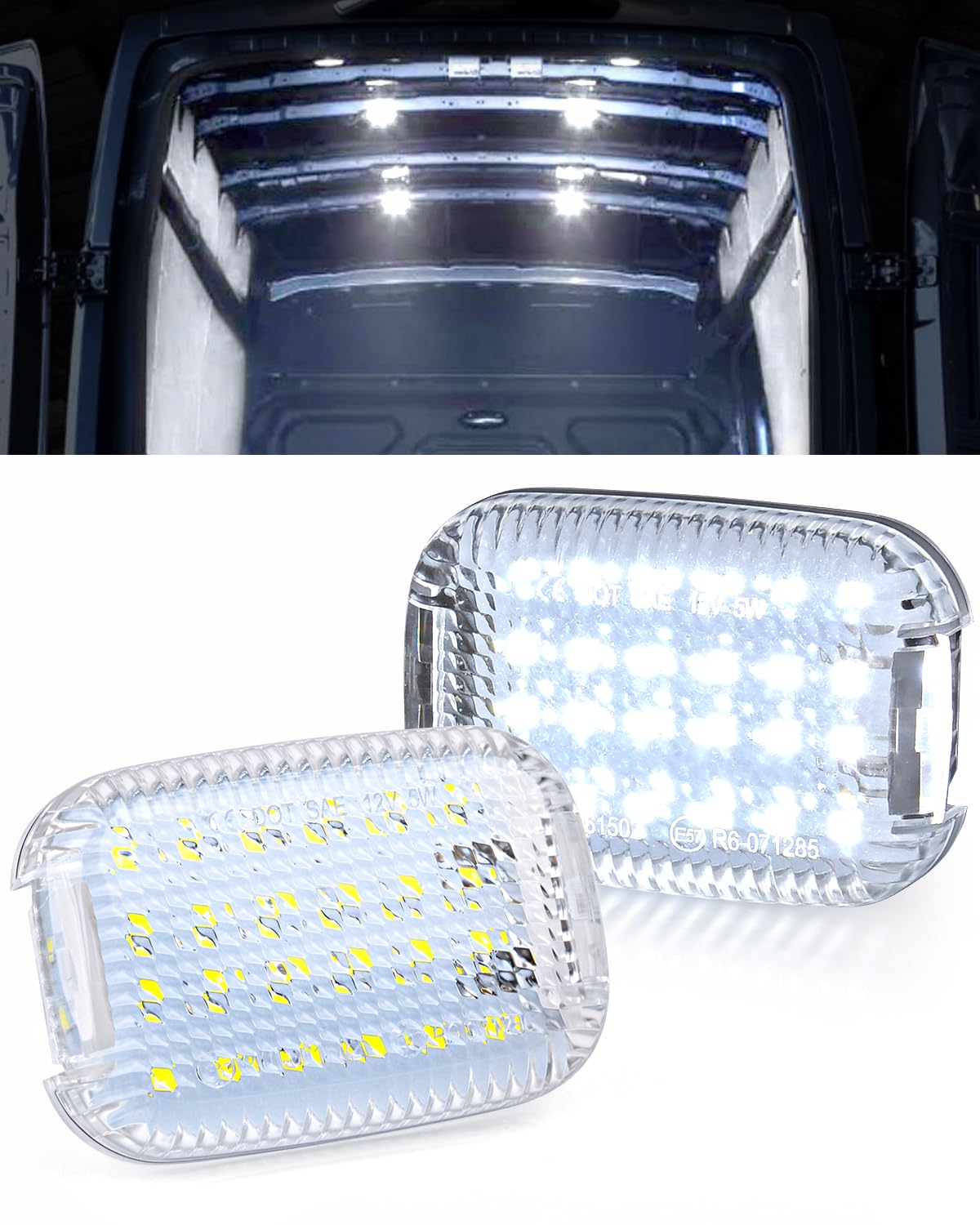 Amazon.com: TOP-MAX 2 Transit Interior Cabin Courtesy Lights Cargo Load ...