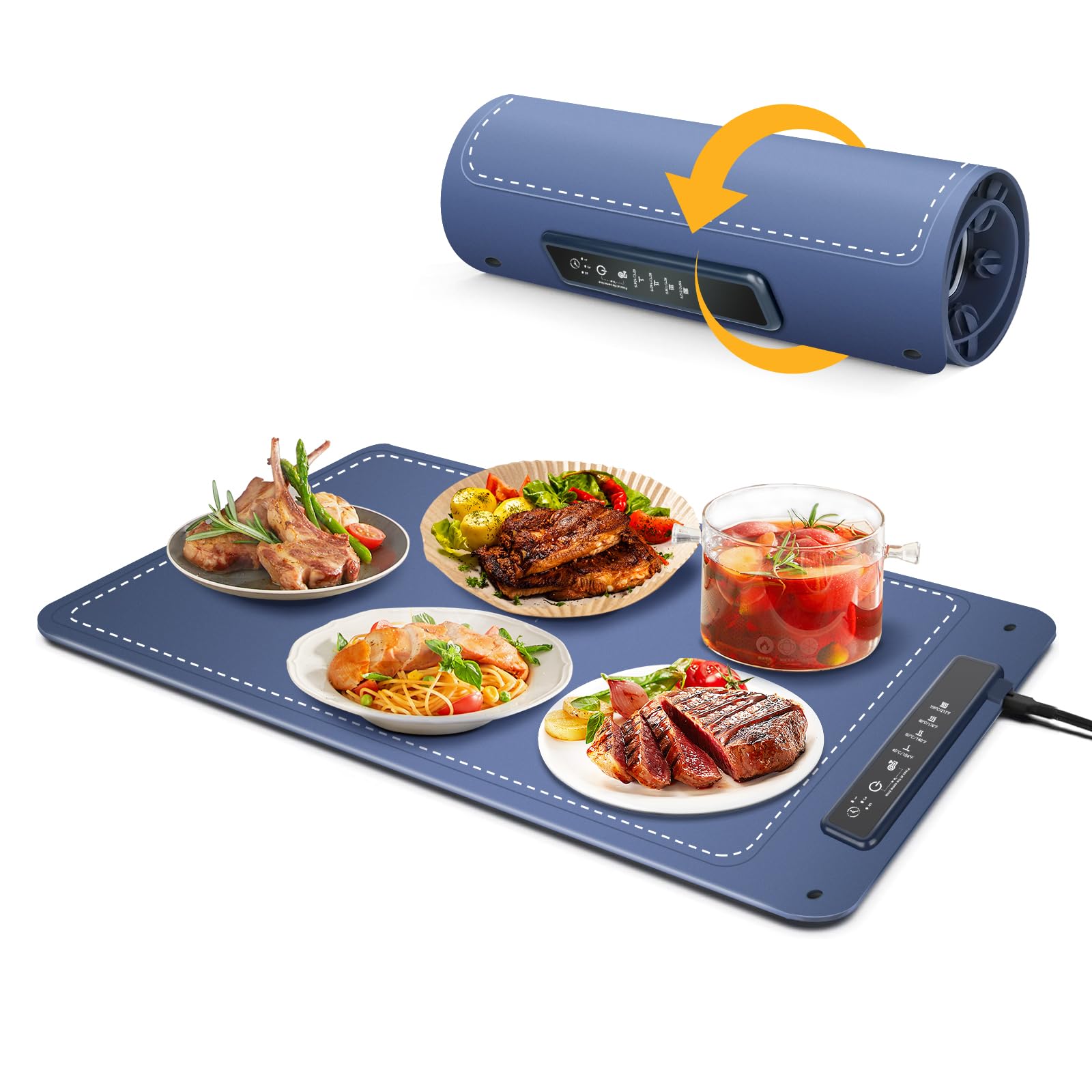 Amazon.com: Aroeally Electric Food Warming Mat - Roll Up Food Warming ...