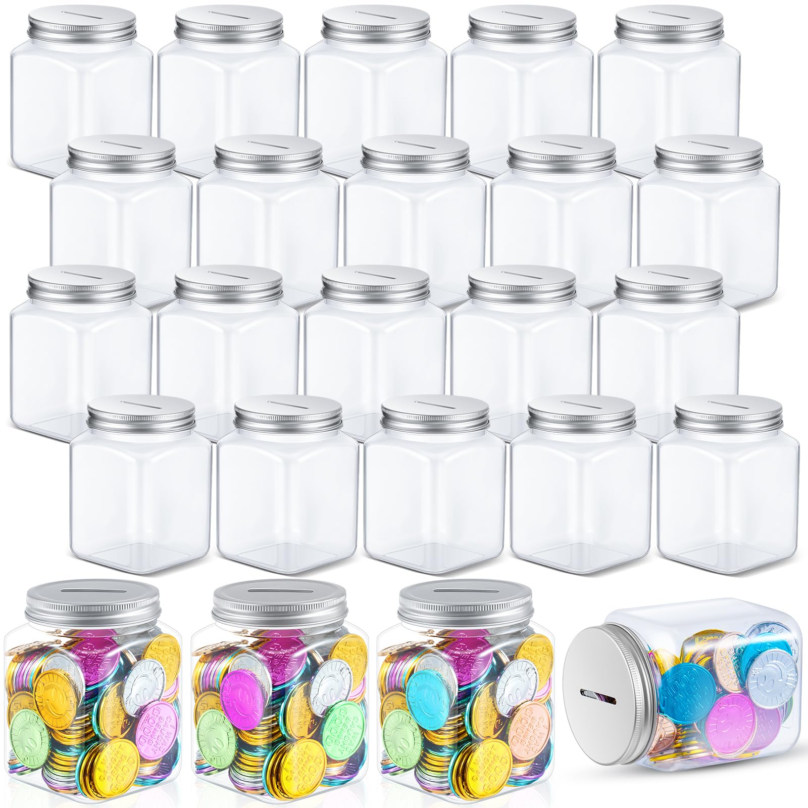 Snapklik.com : 12 Pieces Reward Jars For Kids Bulk Coin Jars For ...
