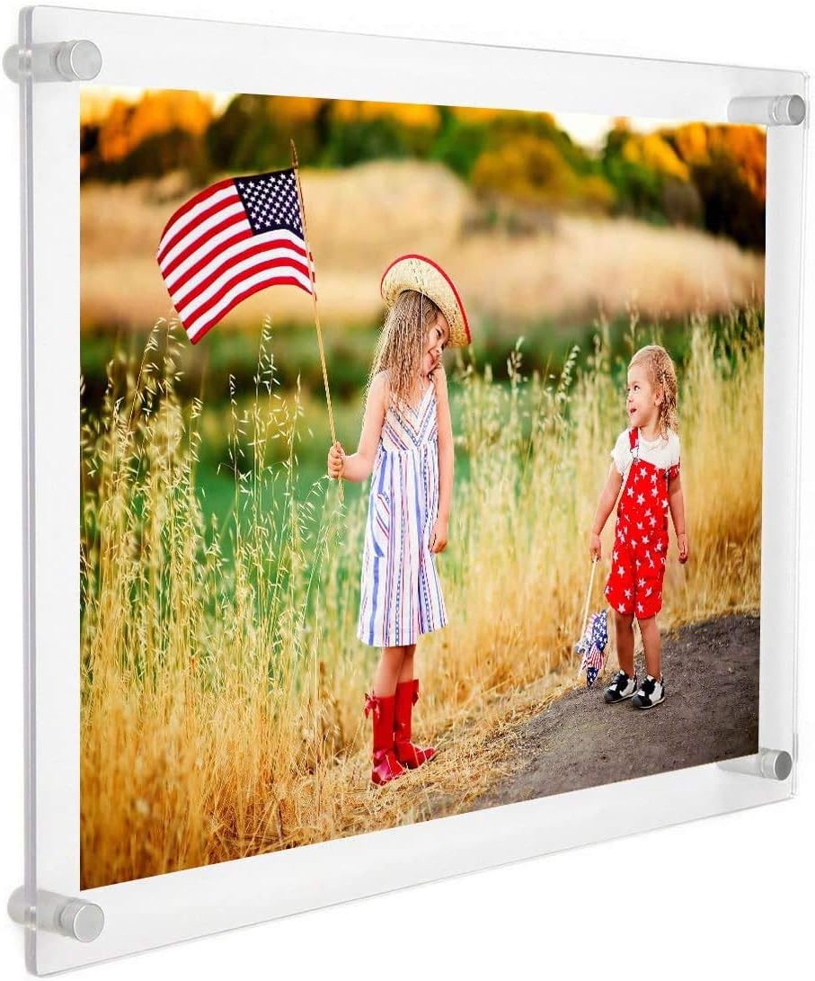 Amazon.com - 3 Pack Clear Acrylic 8x10 Picture Frame Wall Mount,A4 ...