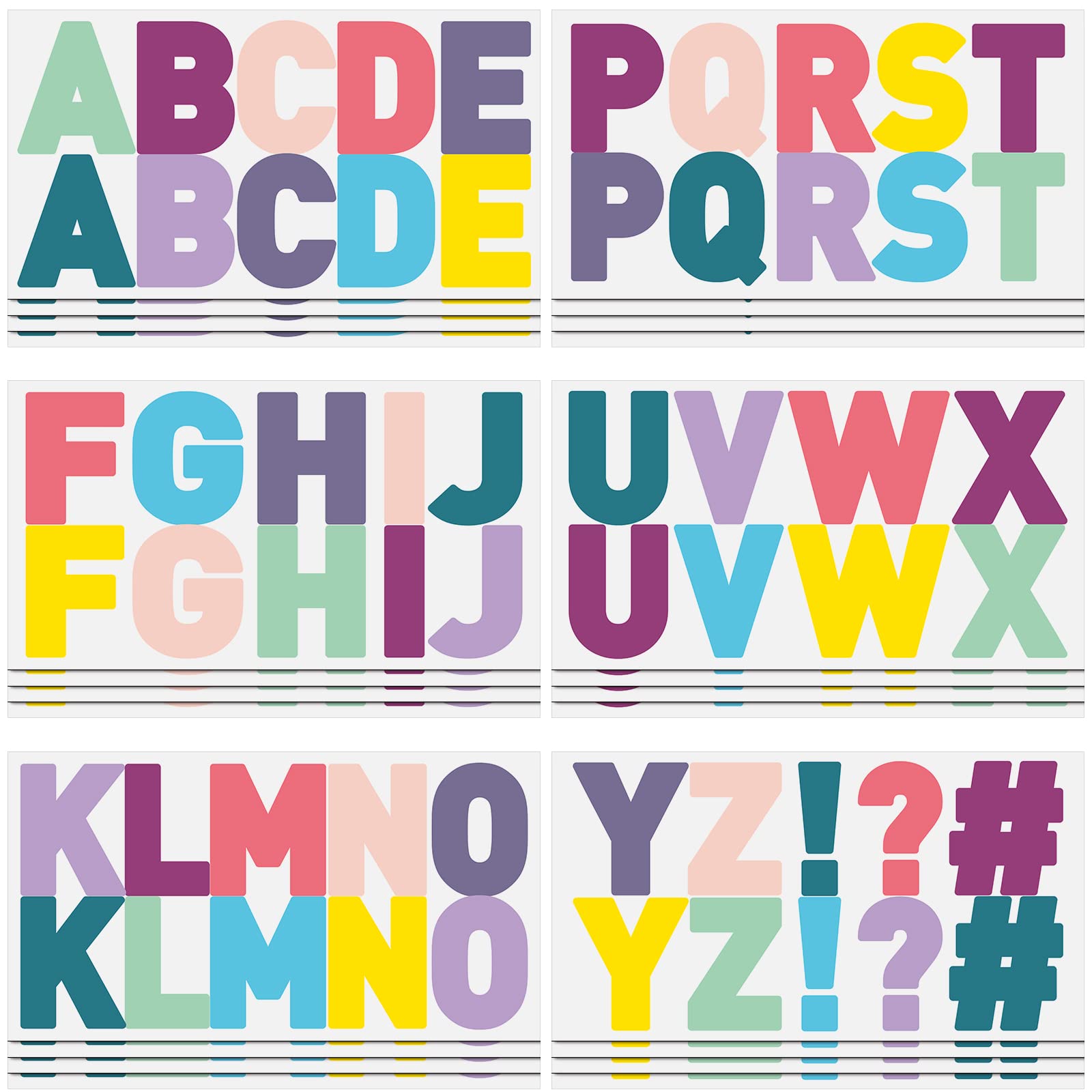 Snapklik.com : Chinco 232 Pcs 24 Sheets Large Letter Stickers 2.5 Inch ...