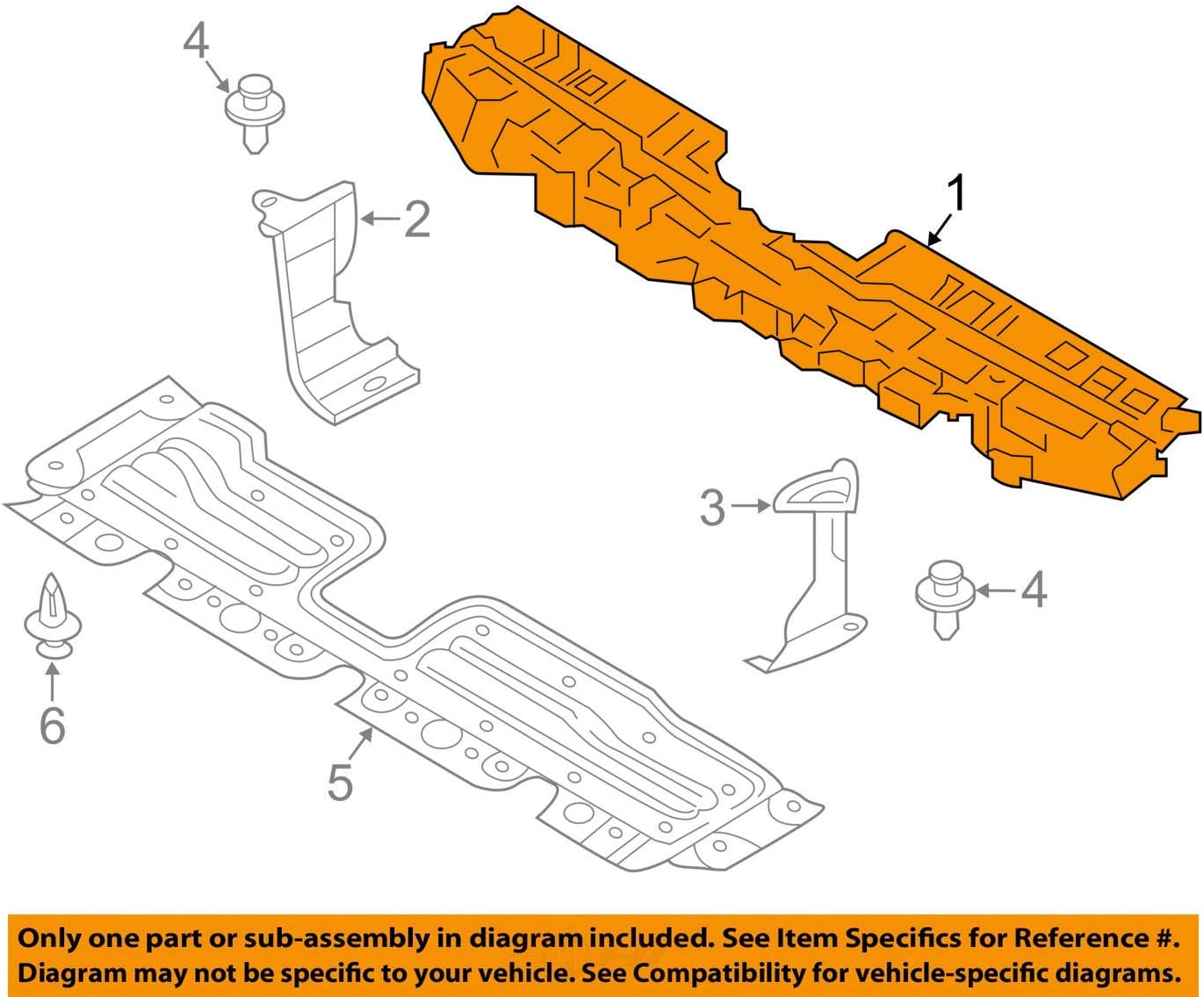 Amazon.com: Mitsubishi OEM Radiator Core Support-Sight Shield Splash ...