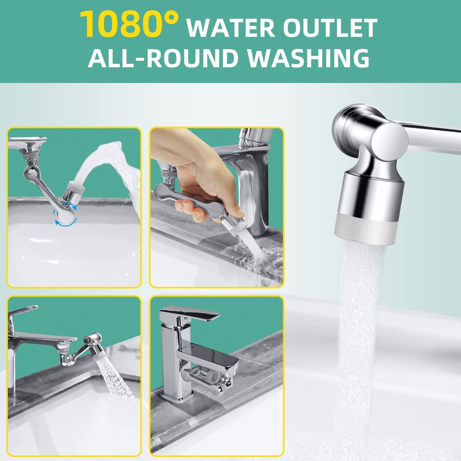 Snapklik.com : Faucet Extender,1080 Extension Faucet Aerator Large ...