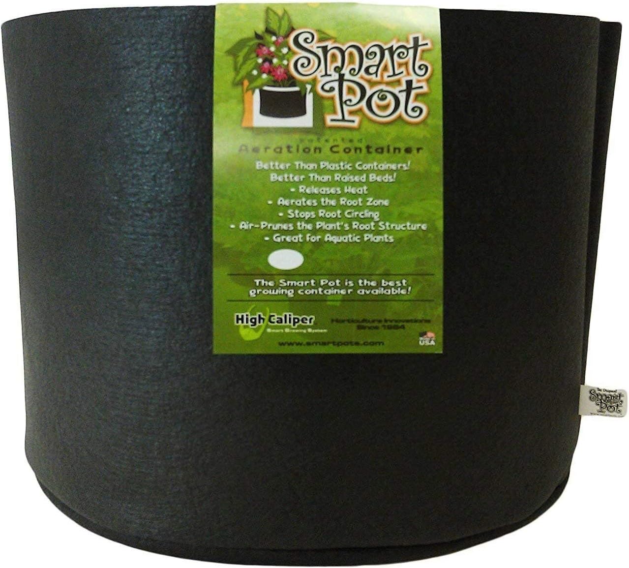 Amazon.com : Smart Pots 10-Gallon Smart Pot Soft-Sided Container, Black ...