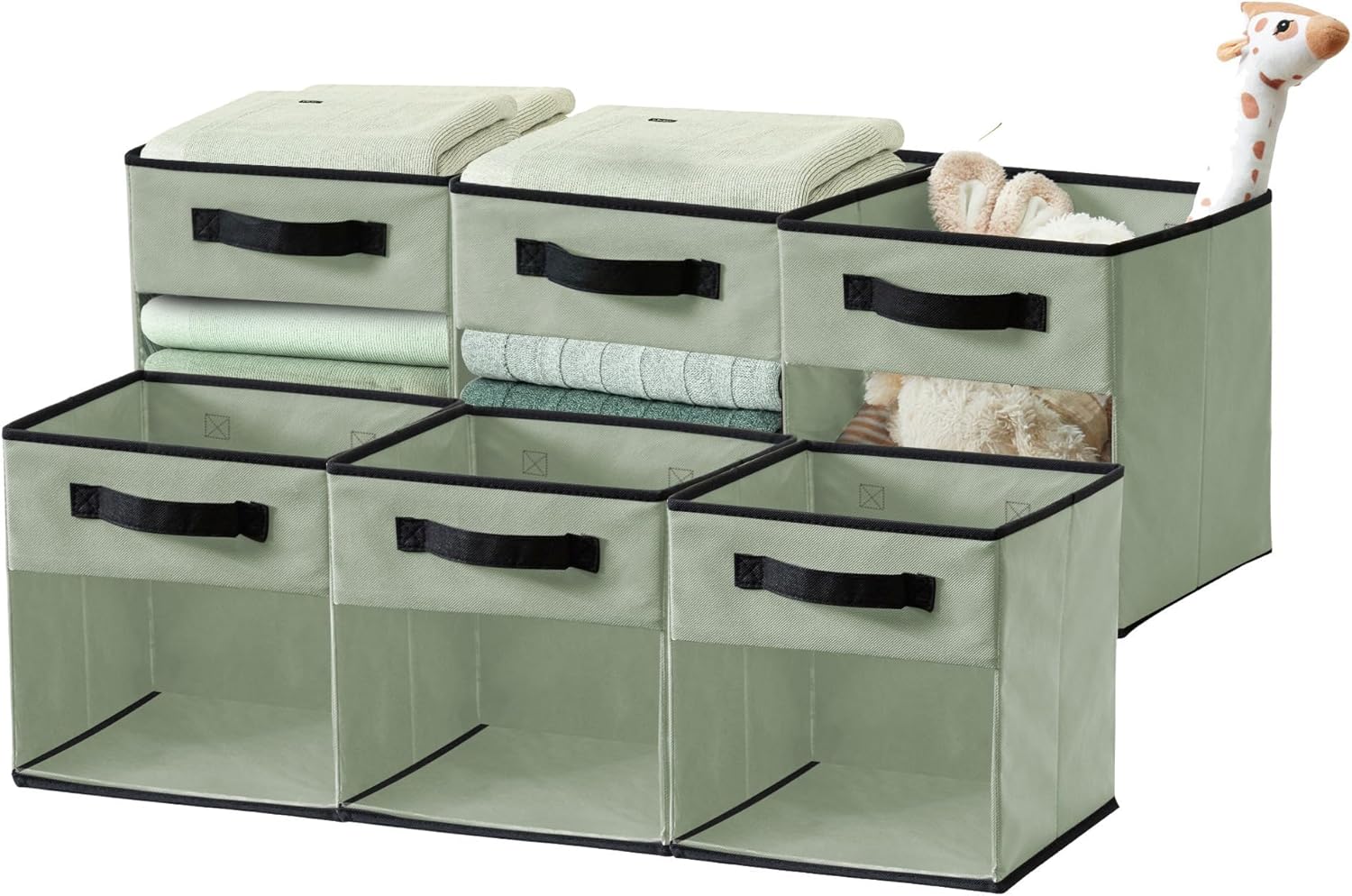 Amazon.com: DECOMOMO 13 Inch Cube Storage Bins | Cube Organizer Bins ...