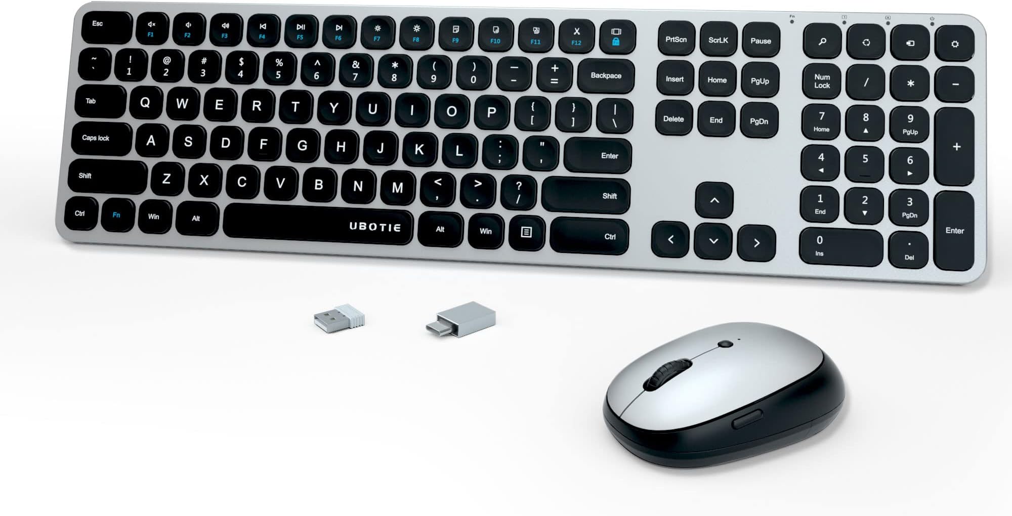 Amazon.com: UBOTIE Colorful Wireless Computer Keybopard and Mouse Combo ...