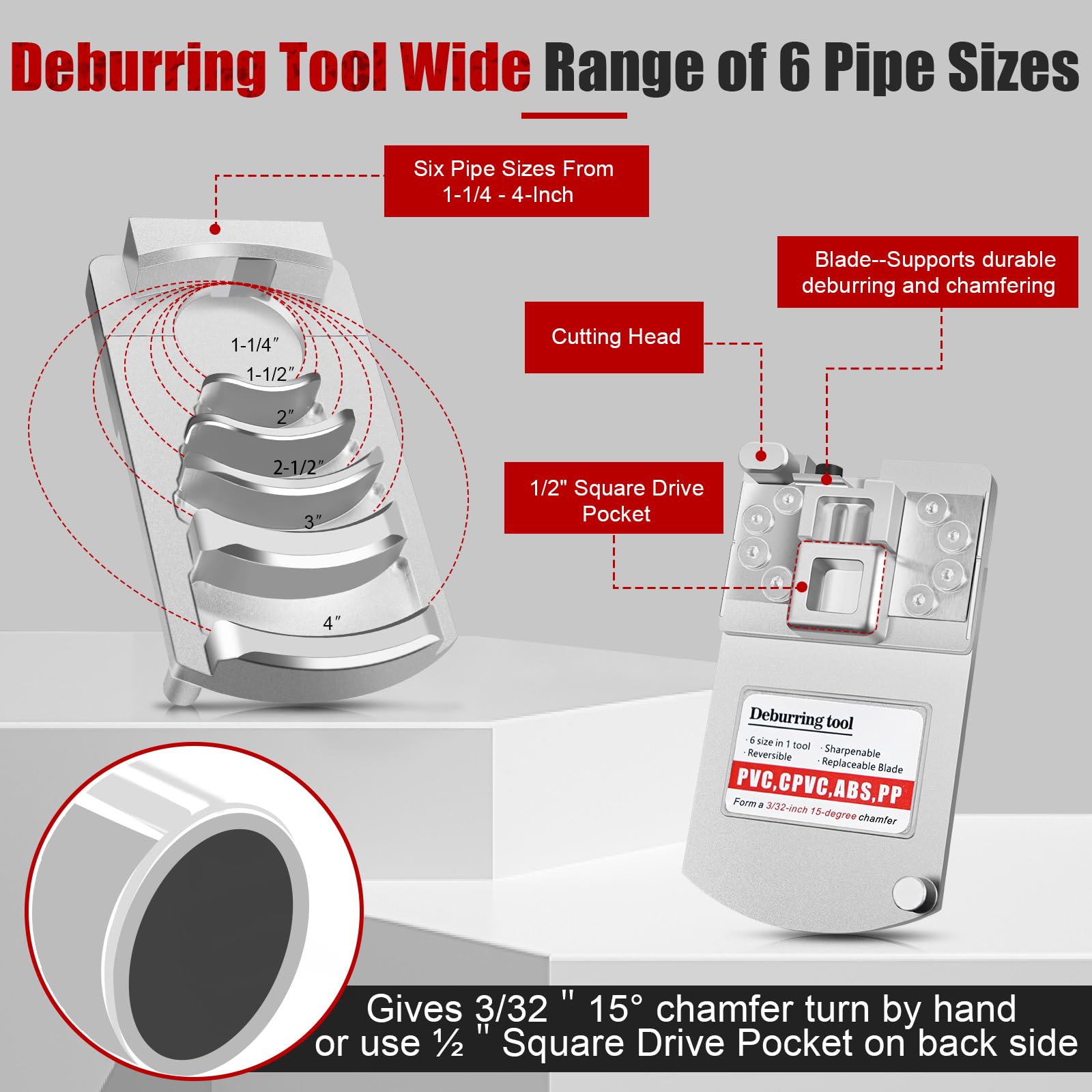 Snapklik.com : Deburring Tool, Deburring Tool For Plastic Pipe, Chamfer ...