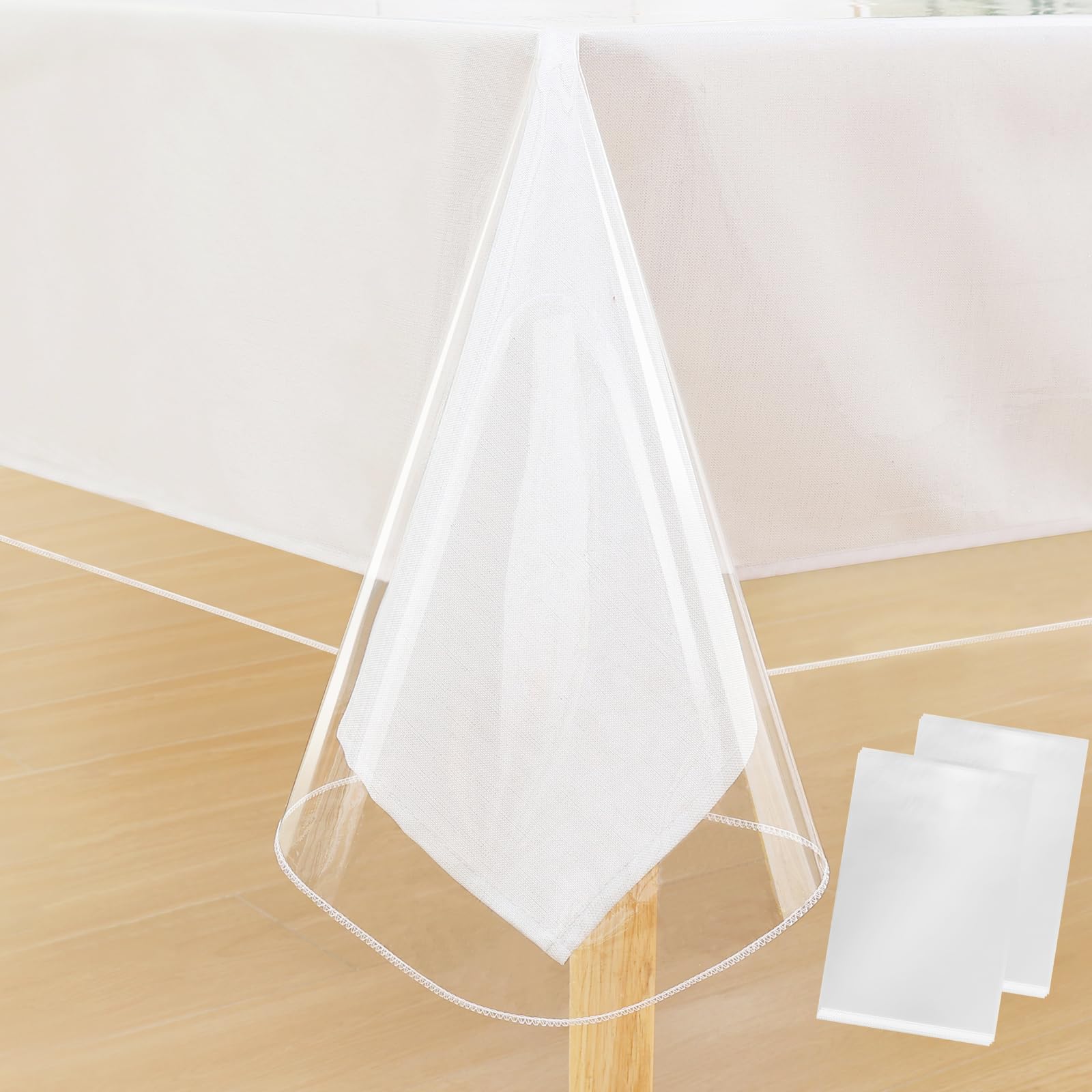 Amazon.com: BRODER MFG. INC. Tablecloth Protector Crystal Clear Vinyl ...