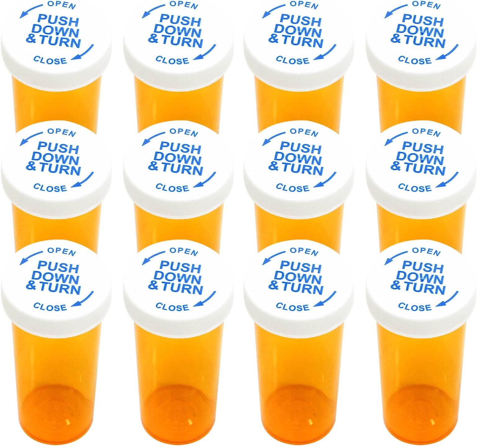 Amazon.com: Prescription Reversible Thumb Tab Vials, Medicine Container ...