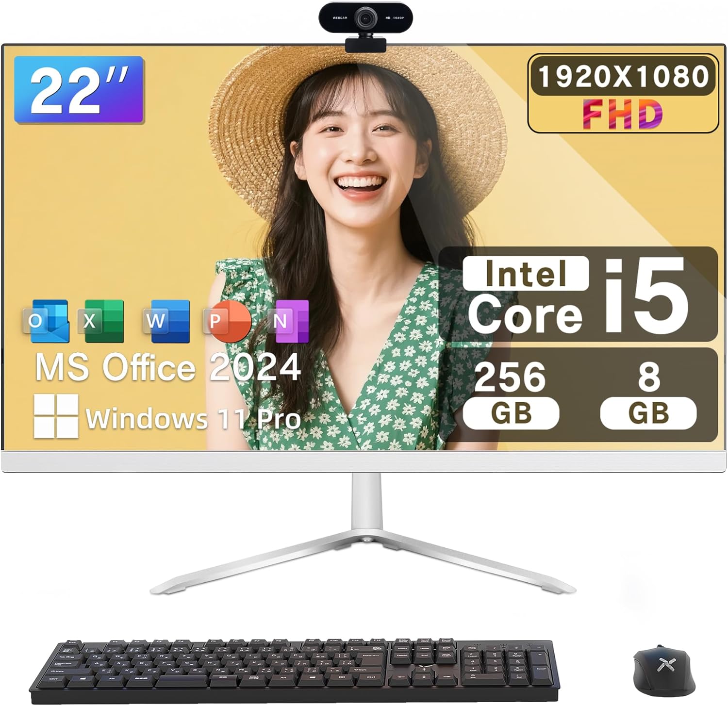 Amazon.co.jp: VETESA Desktop PC 22-inch 1920x1080 Full HD Non-Glossy ...