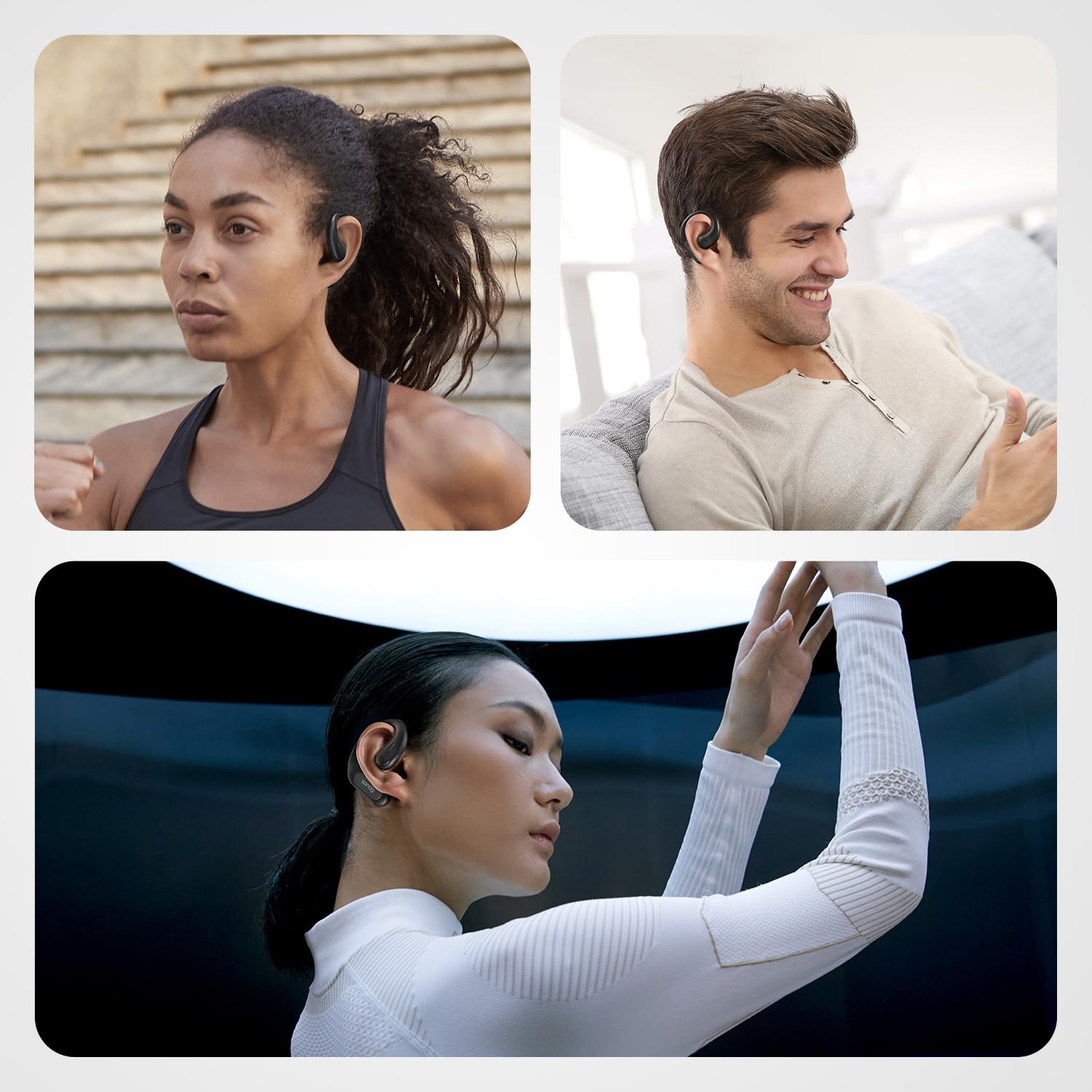 Sanag Open Ear Headphones, Wireless Earbuds with 48H Playtime, Bionic ...