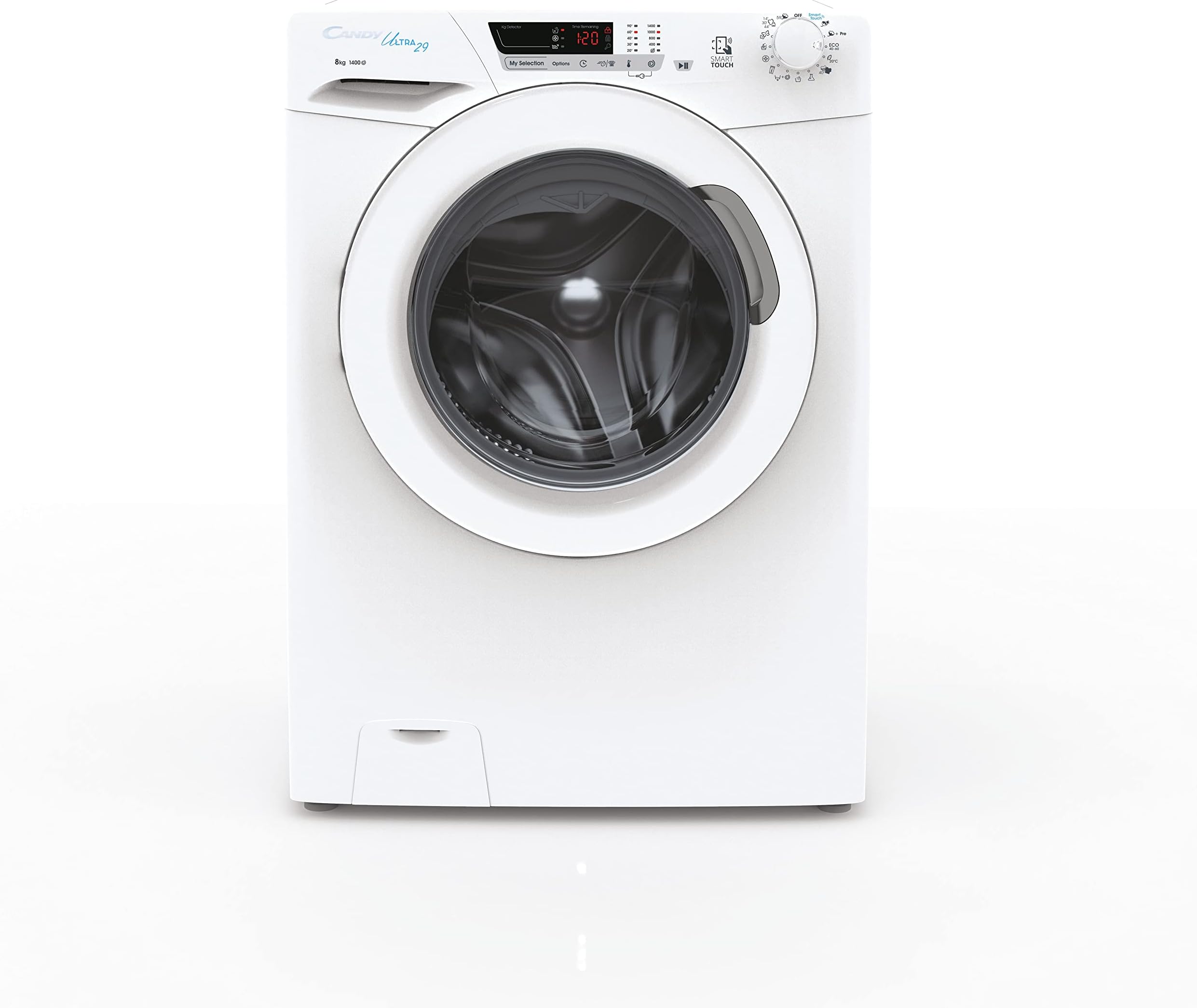 Candy Ultra HCU1482DE Freestanding Washing Machine, 8kg Load, 1400 rpm ...