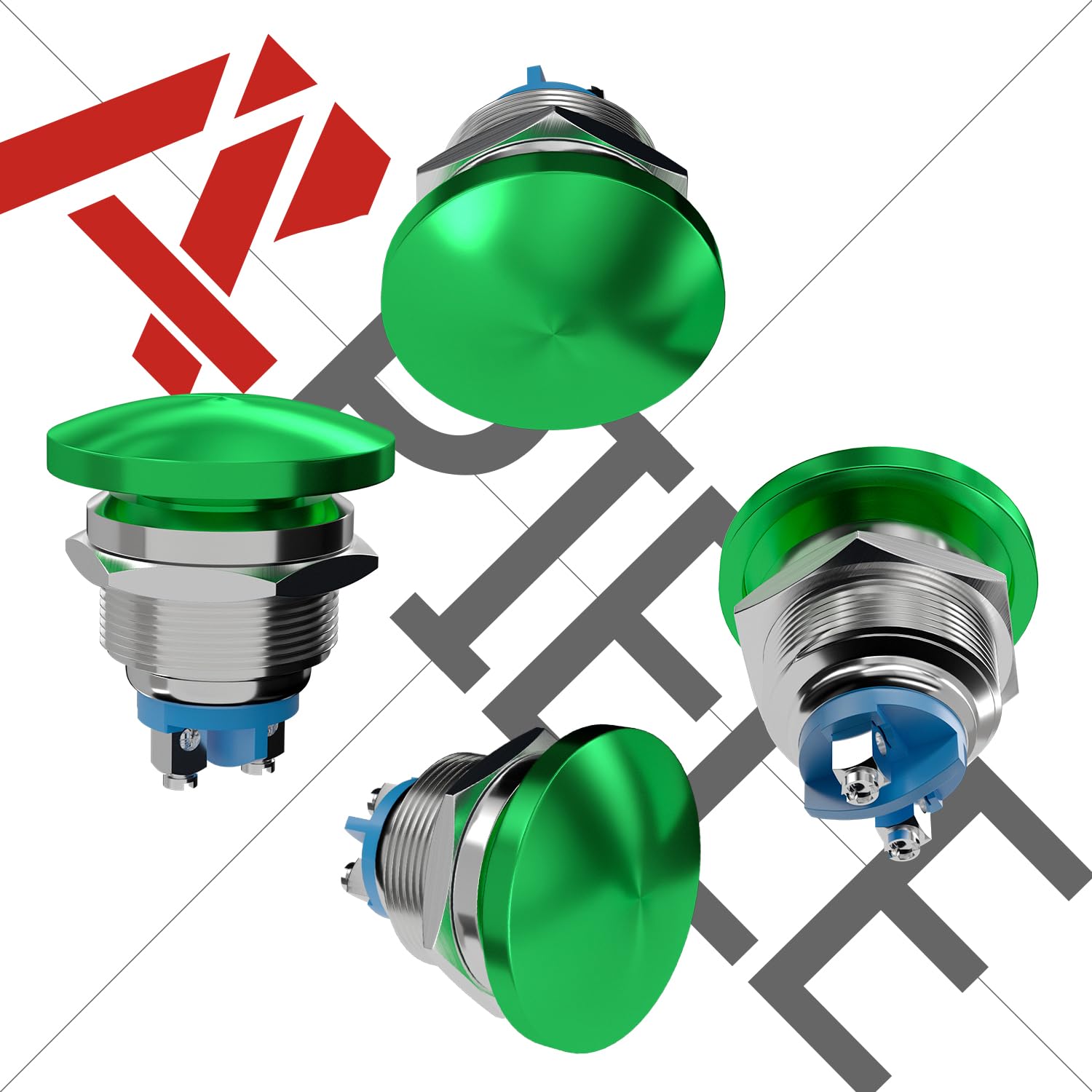 Snapklik.com : APIELE 22MM Mushroom Head Push Button Switch Momentary ...