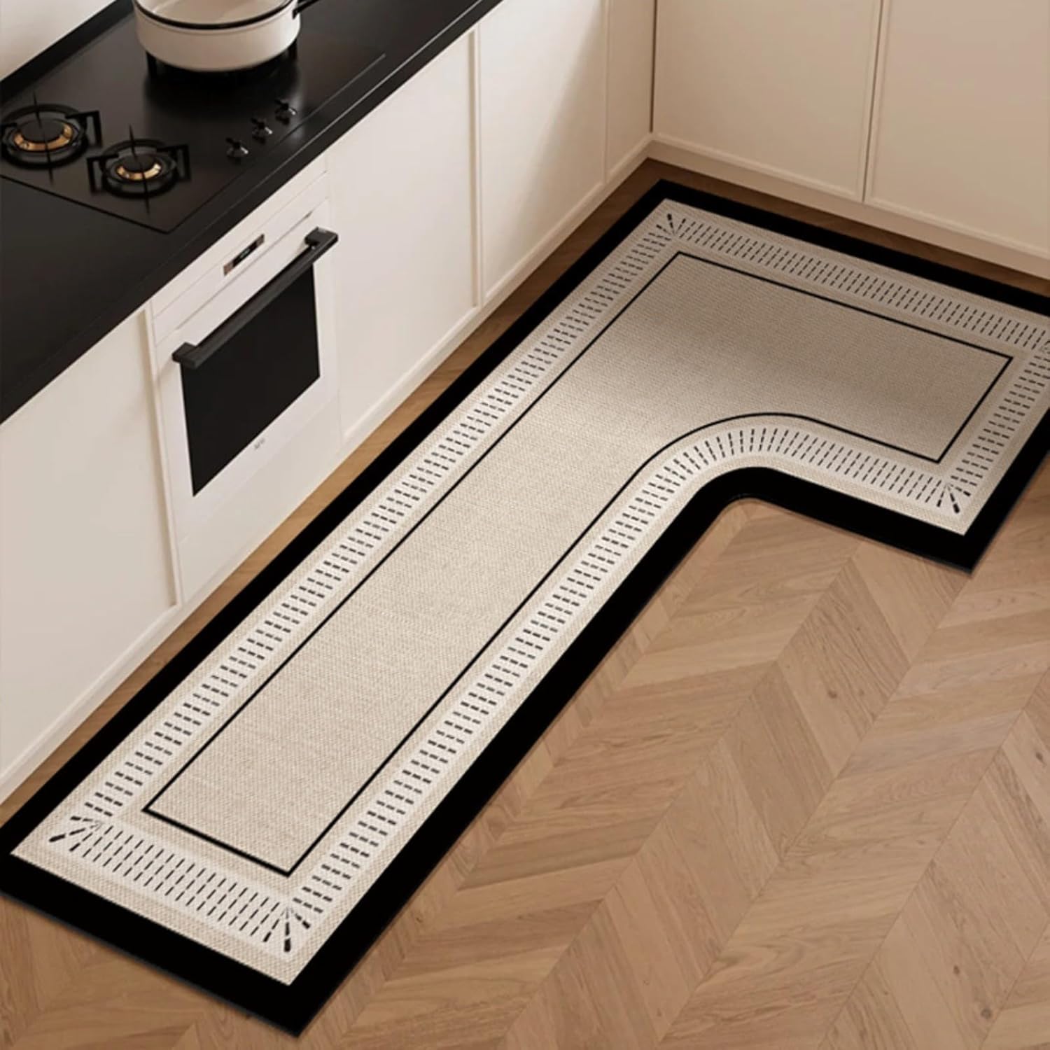 Amazon.com: SMILEGIF 1 Piece L Shape Mat, Super Absorbent Kitchen Mats ...