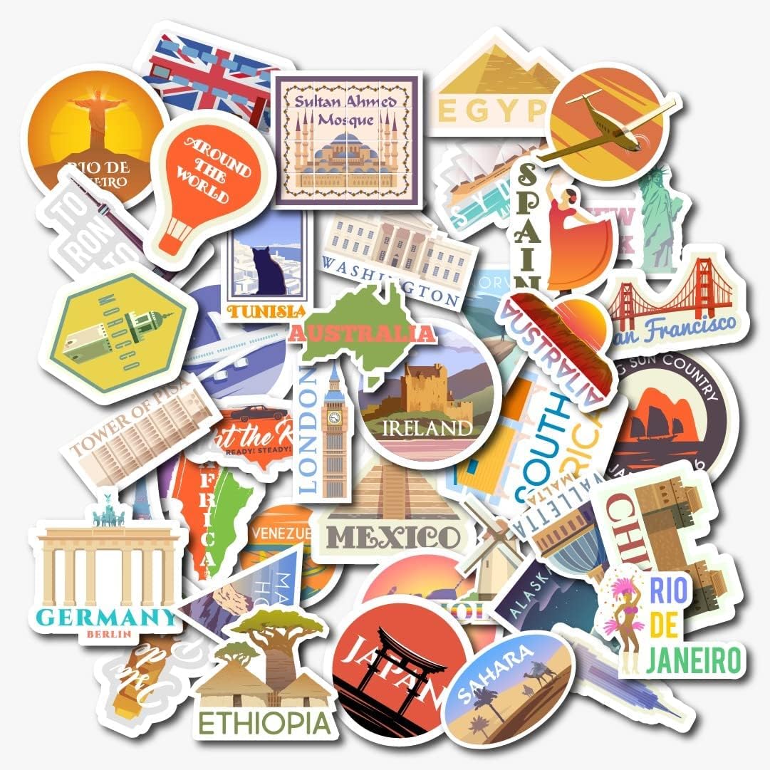 Tools On Sale Clearance 180 Pcs Travel The Map Name Tag Stickers ...