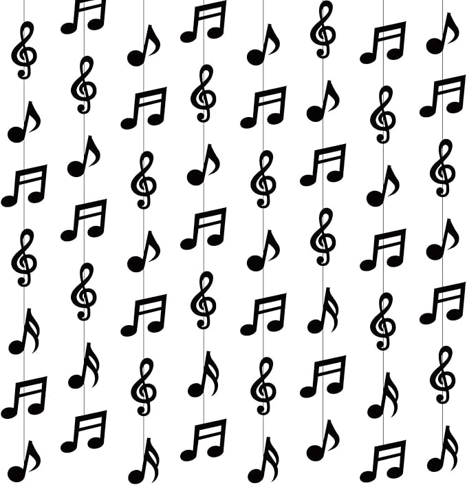 Amazon.com: Cindeer 8 Pcs Music Notes Party Decorations Musical ...