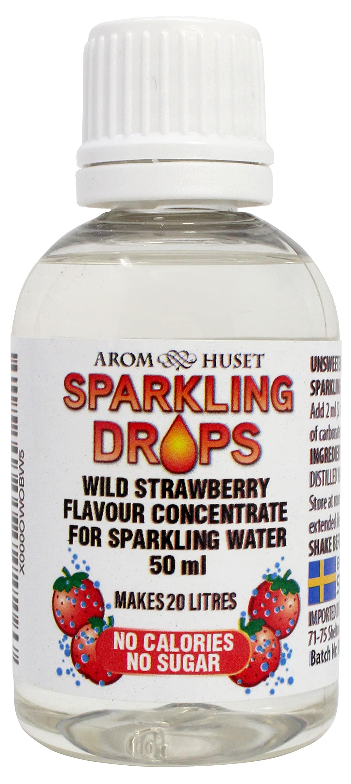 Wild Strawberries Flavour for Sparkling Water 50ml – Zero Sugar, Low ...