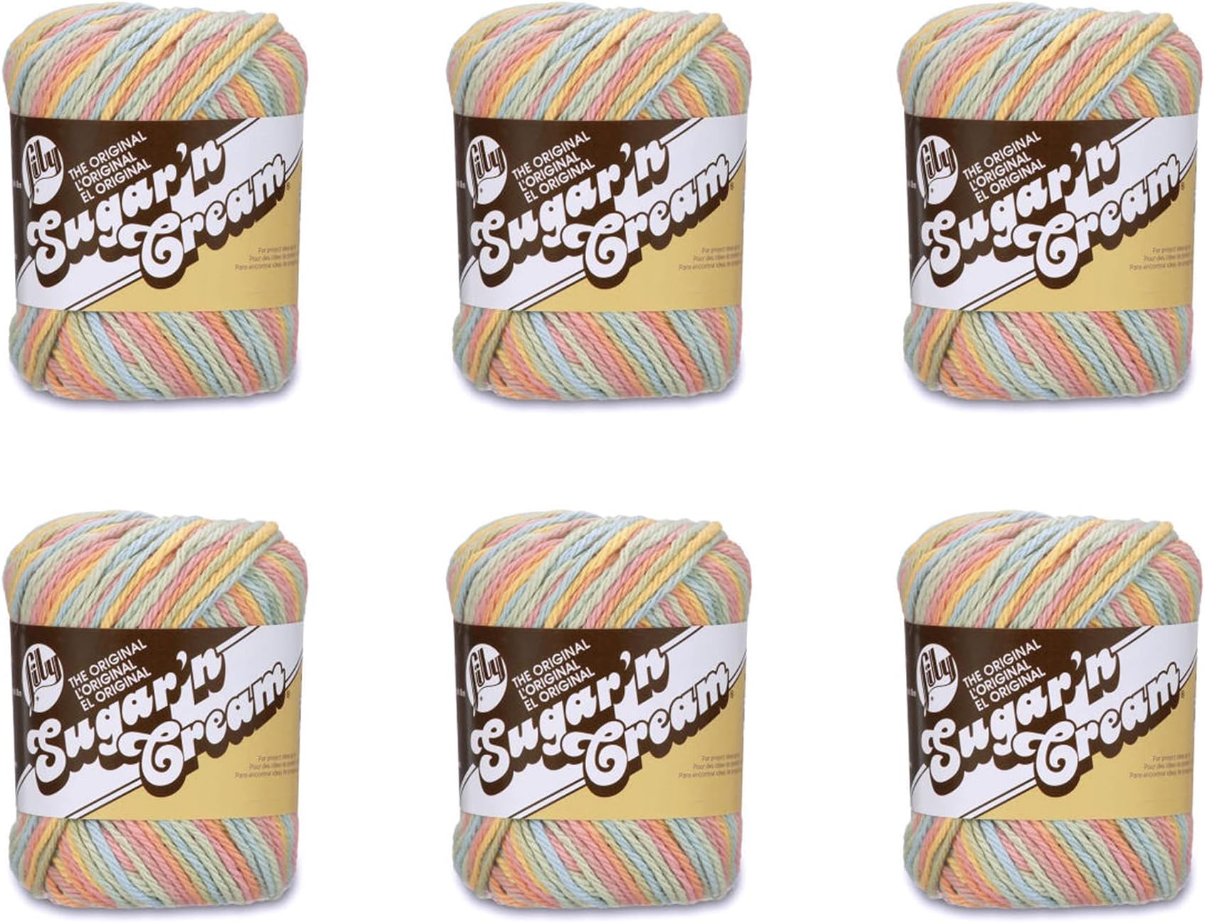 Amazon.com: Peaches & Creme Ombre 4 Medium Cotton Yarn, Fleur De ...