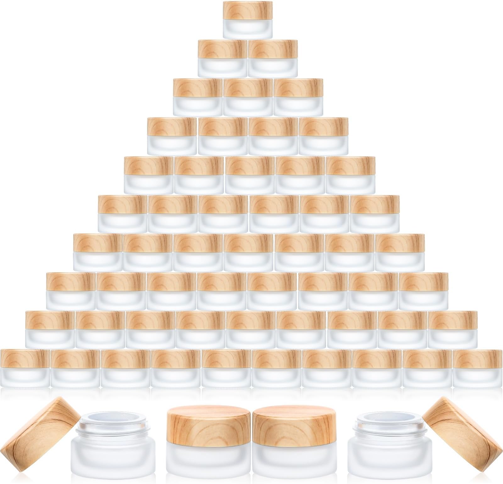 Amazon.com: Geiserailie Glass Cosmetic Containers Empty Sample Jars ...
