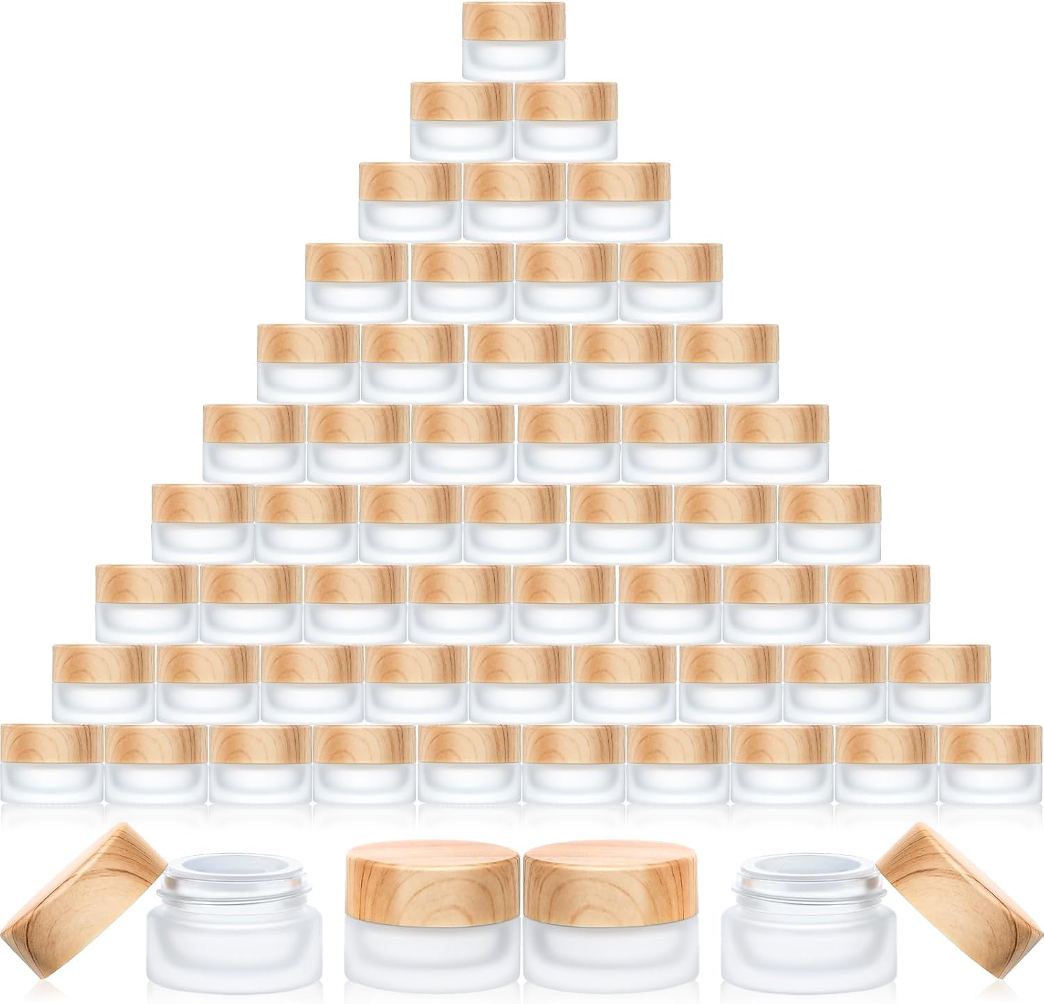 Amazon.com: Geiserailie Glass Cosmetic Containers Empty Sample Jars ...